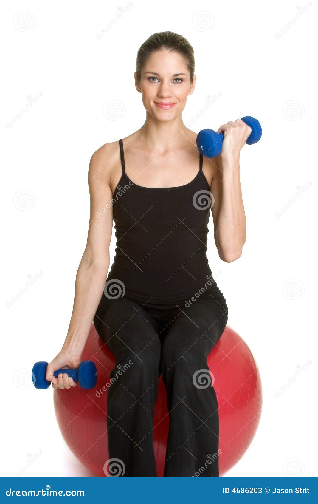Femme de forme physique image stock. Image du exercer - 4686203