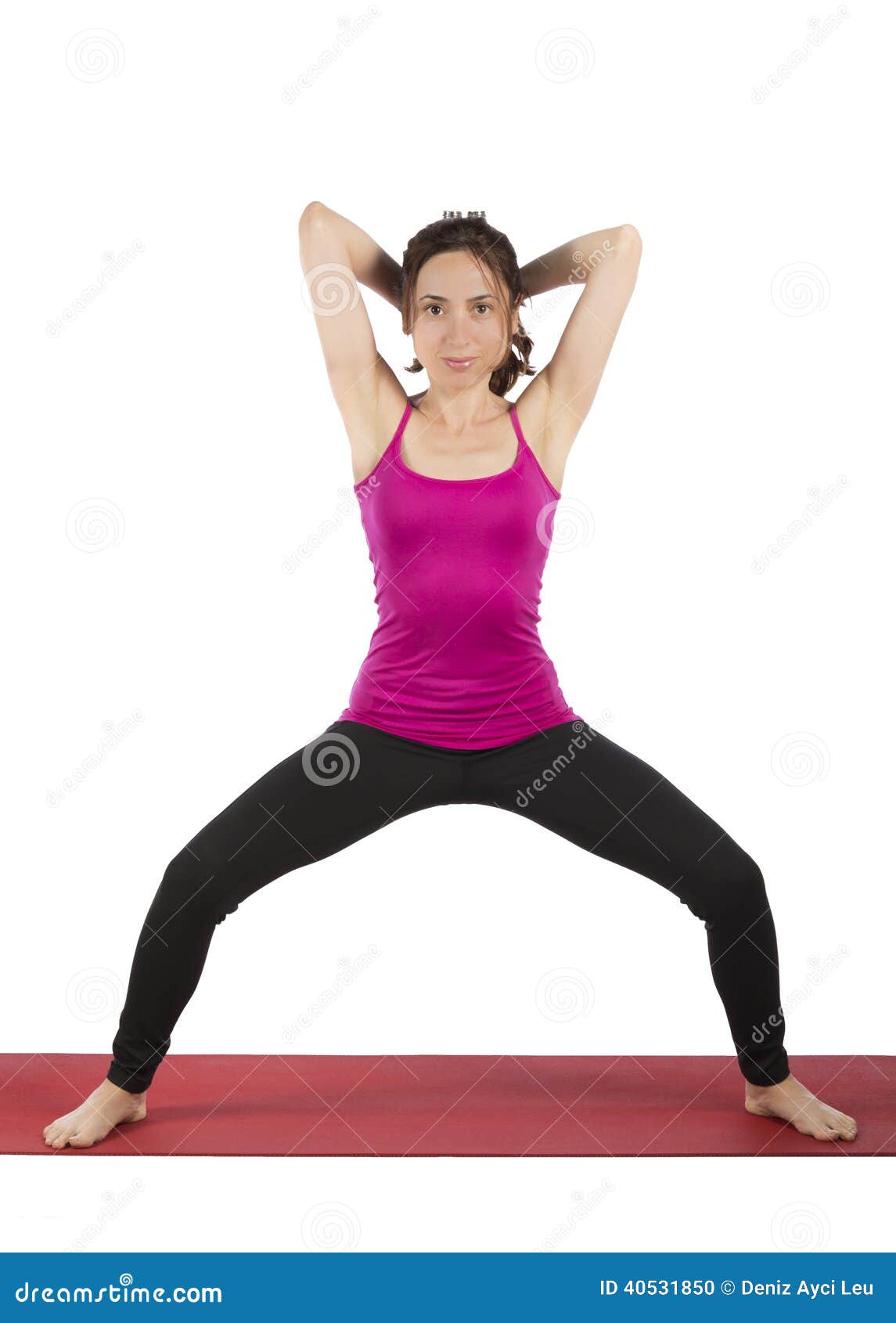 Femme De Forme Physique Faisant La Posture Accroupie Photo stock ...