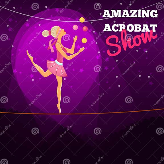 Femme 1 de funambule illustration de vecteur. Illustration du loisirs ...