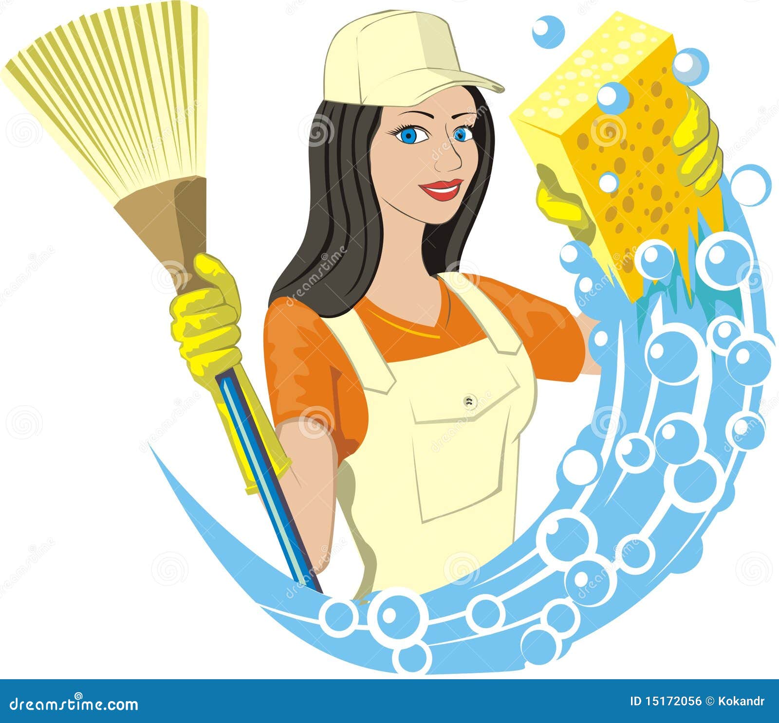 Femme de ménage illustration de vecteur. Illustration du vecteur - 15172056