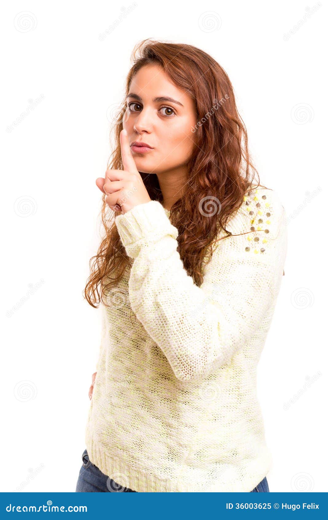 Femme demandant le silence image stock. Image du gens - 36003625