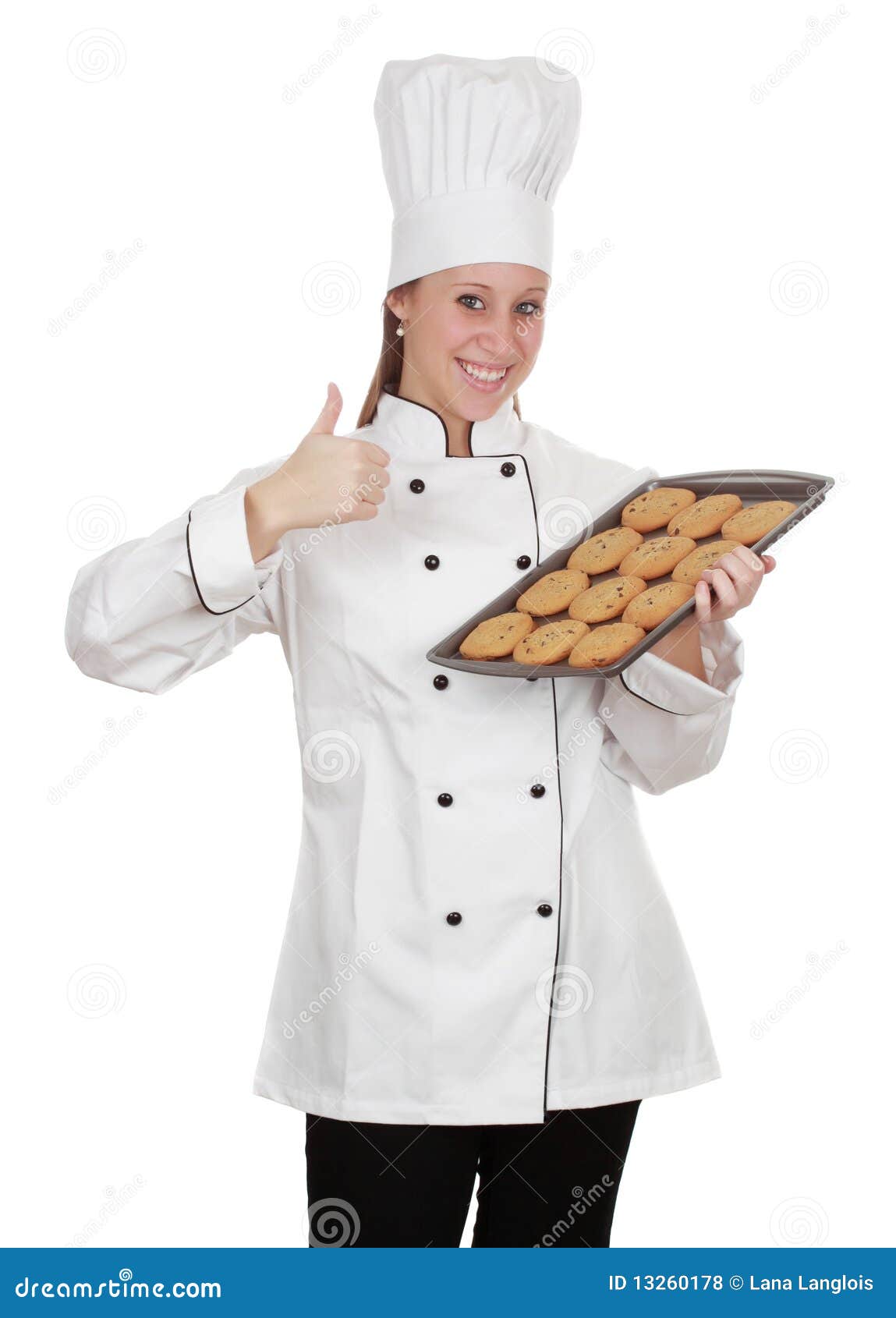 Femme en chef de cuisinier photo stock. Image du cuisine - 13260178