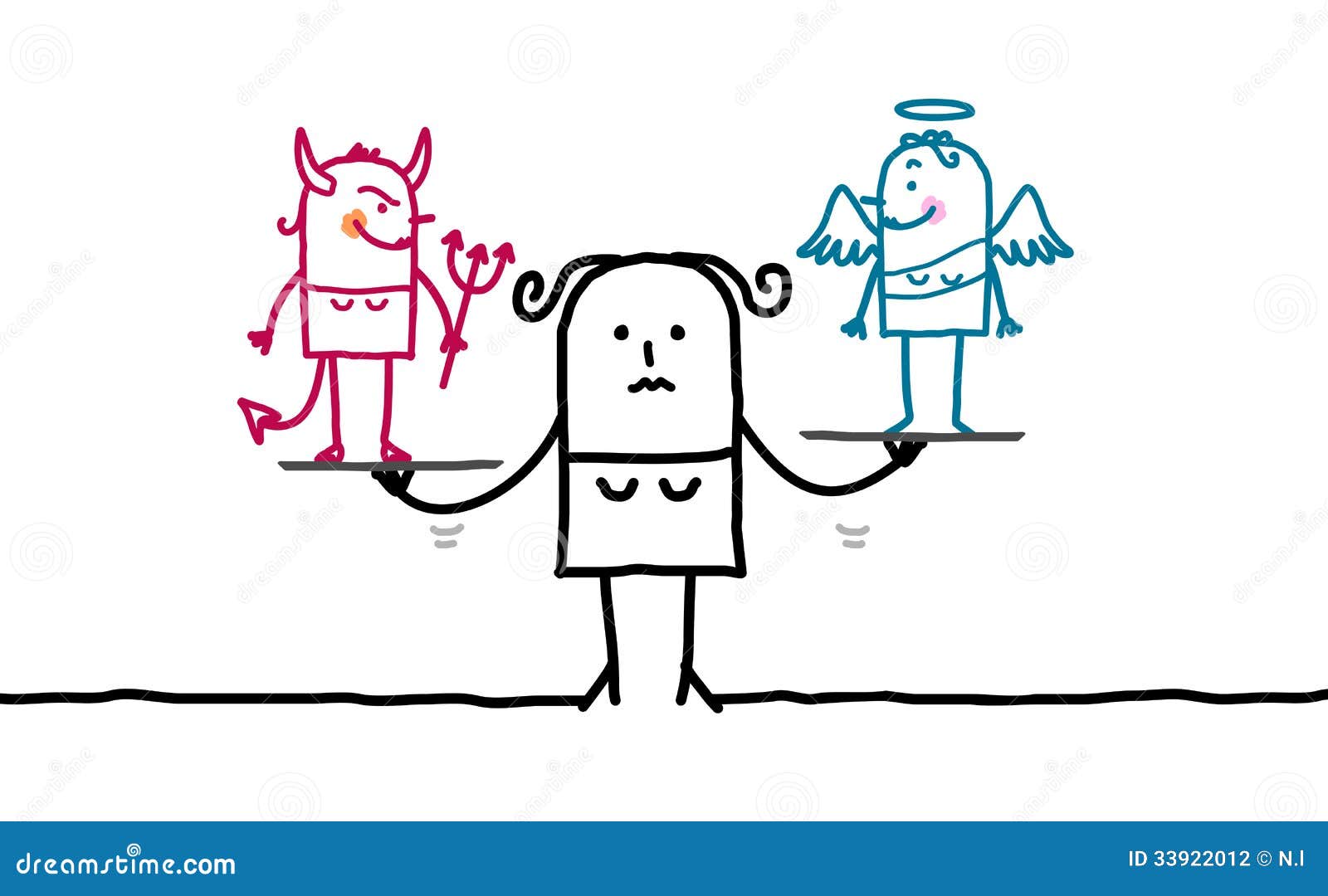 Femme et tentation illustration de vecteur. Illustration du caractère ...