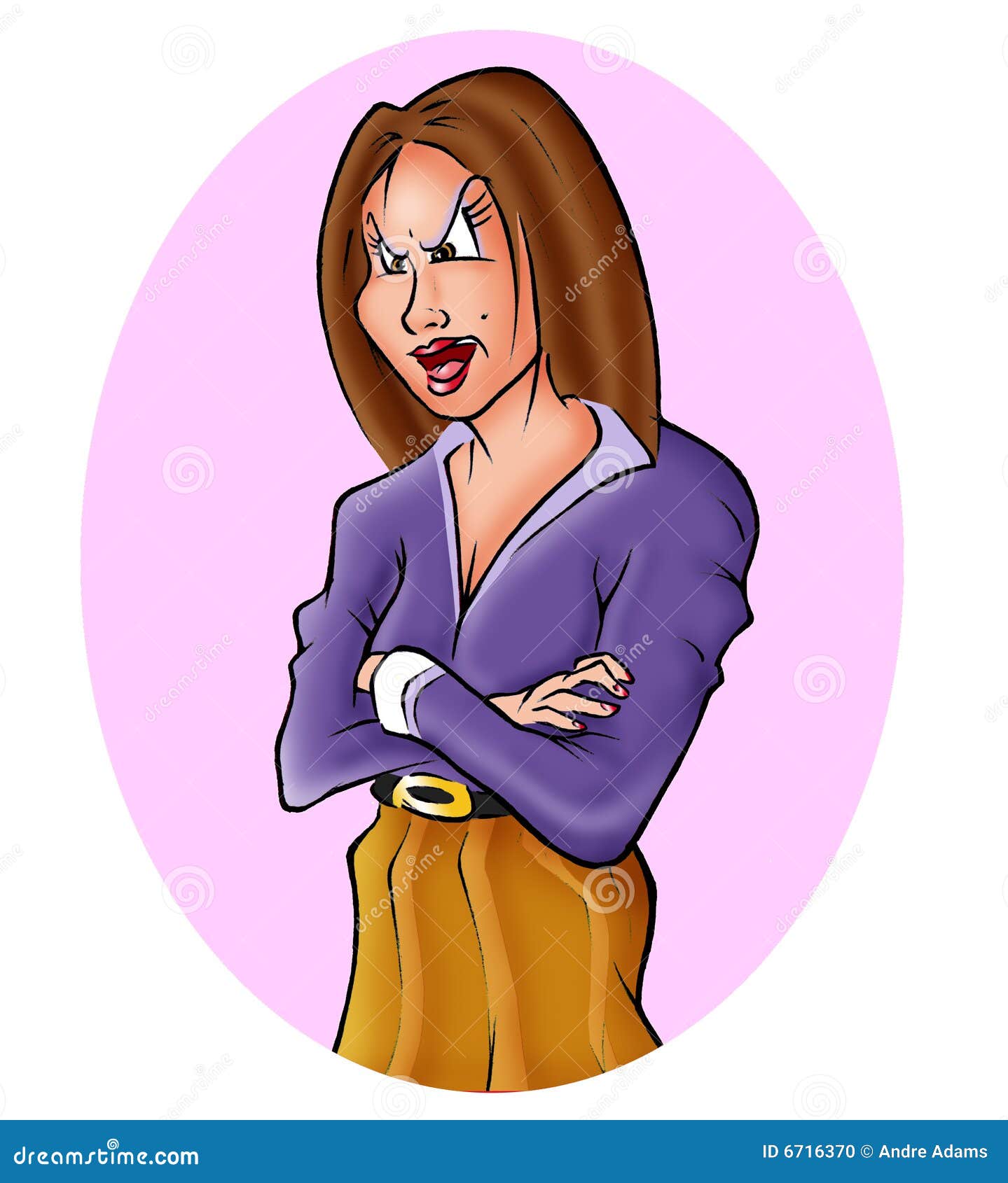 Femme fâché illustration stock. Illustration du femme - 6716370