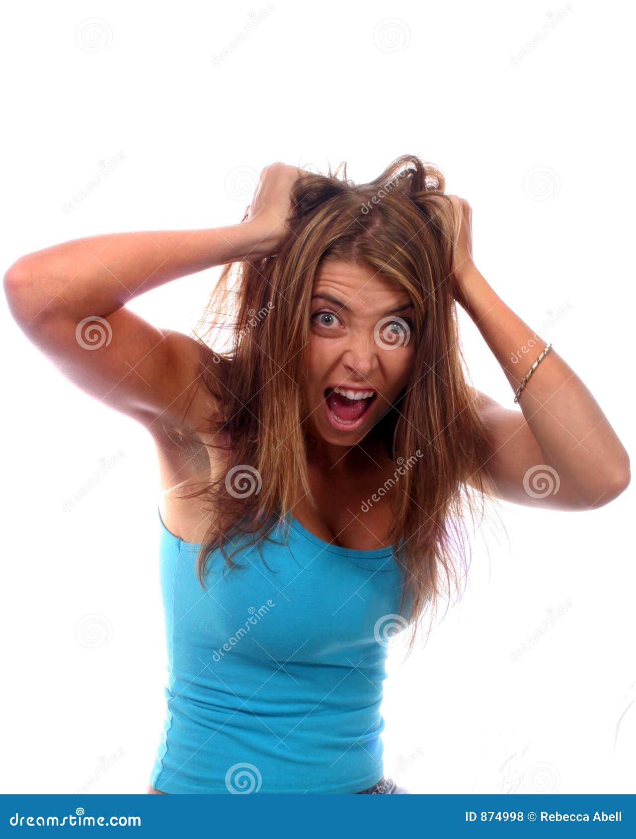 Femme frustrant photo stock. Image du féminin, dessus, fâché - 874998