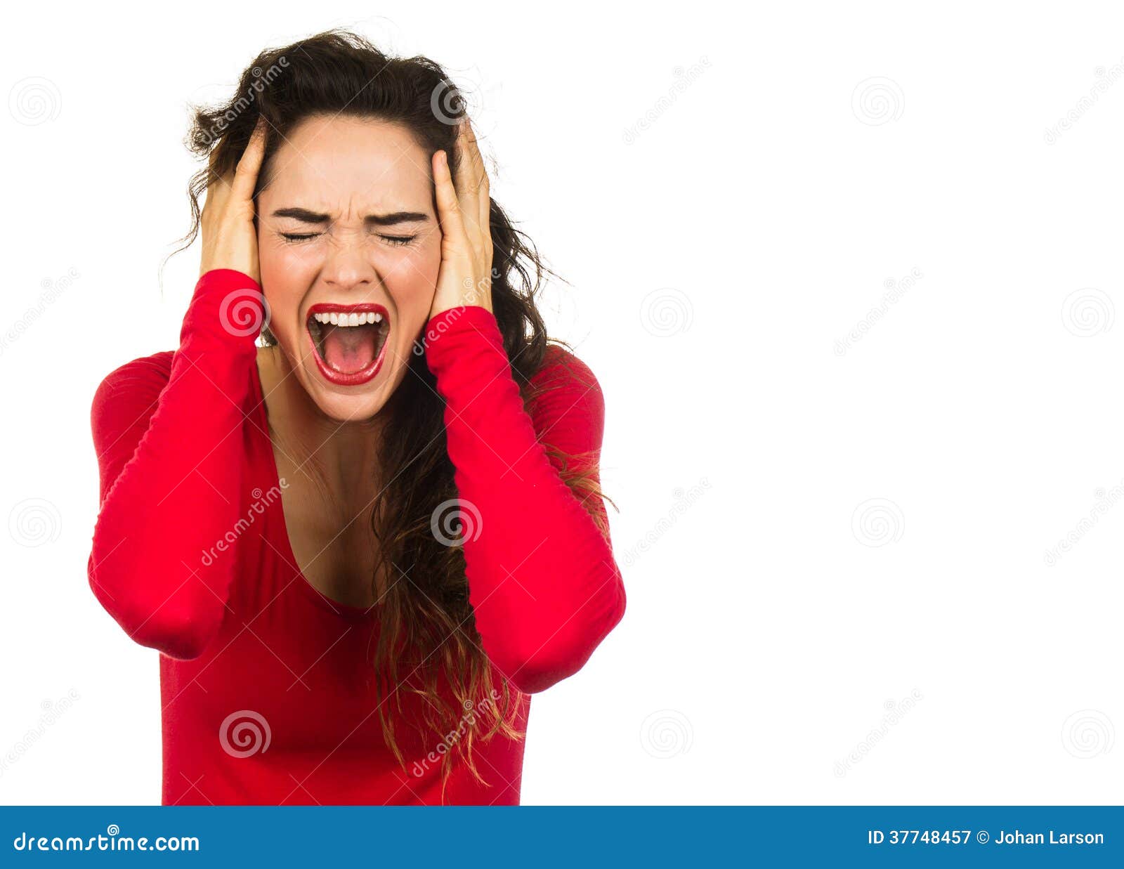 Femme frustrante criant image stock. Image du excessif - 37748457