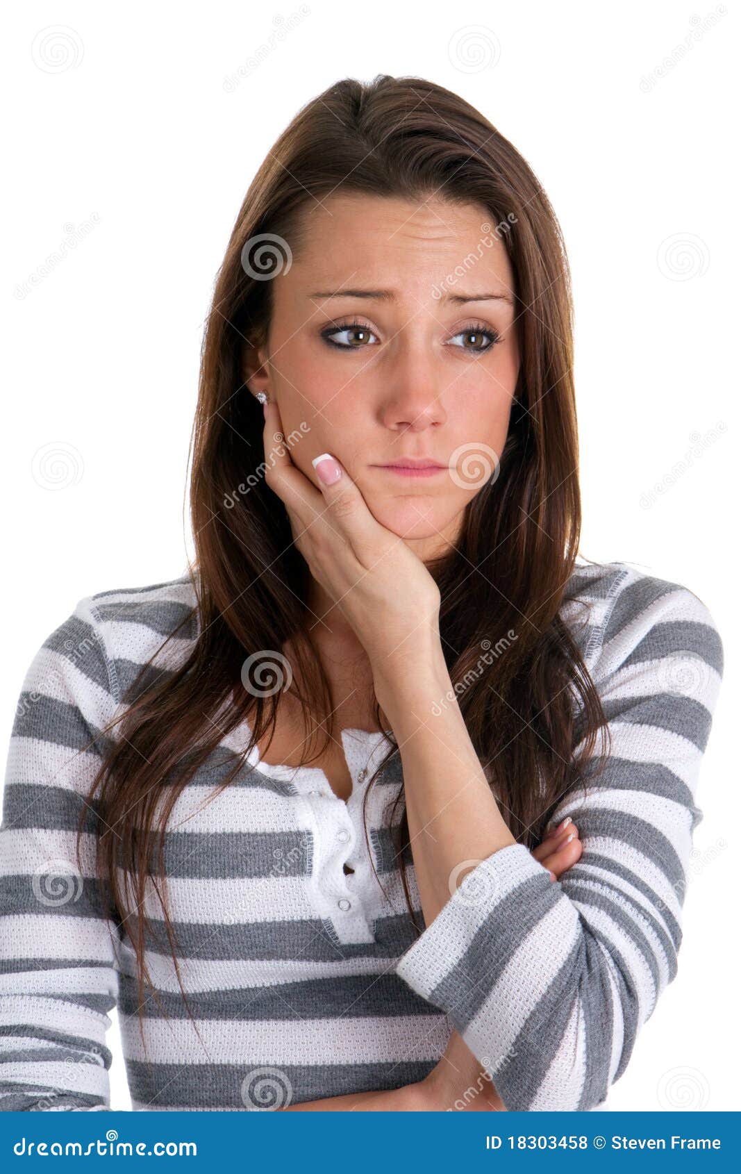 Femme impatient photo stock. Image du souci, craintif - 18303458