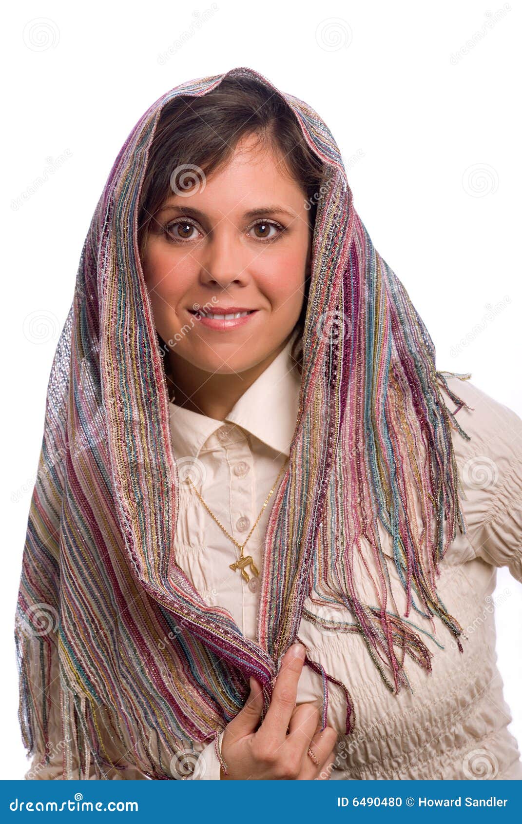 Femme juif, vue de face photo stock. Image du juif, attrayant - 6490480