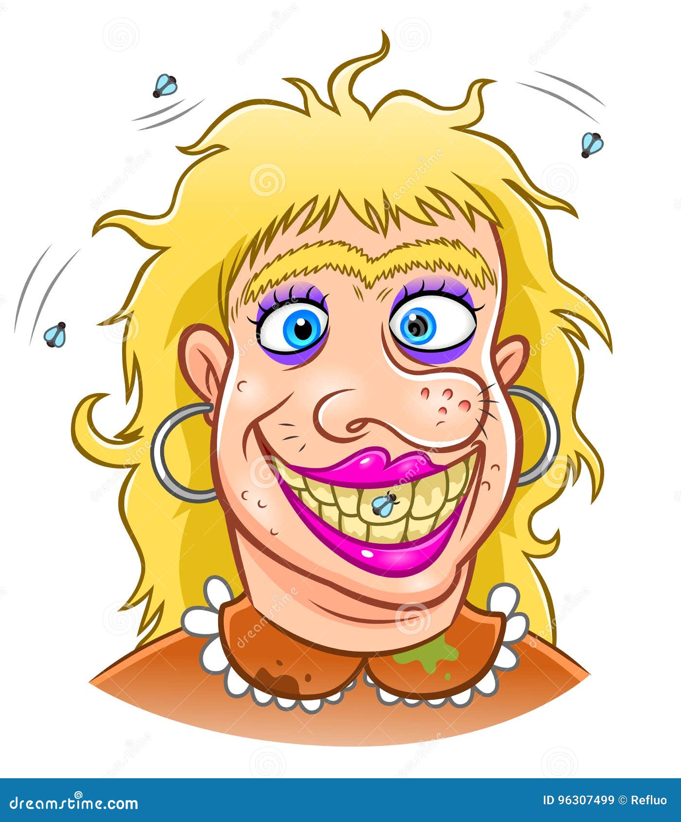 Femme laid illustration de vecteur. Illustration du personne - 96307499