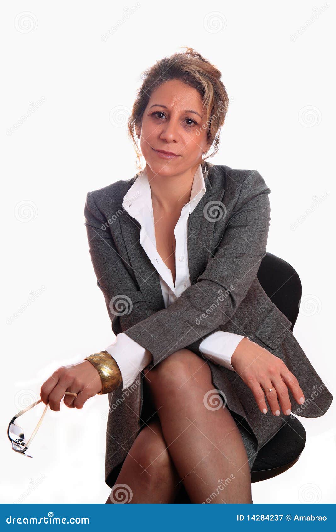 Femme mûr image stock. Image du glaces, regarder, moderne - 14284237