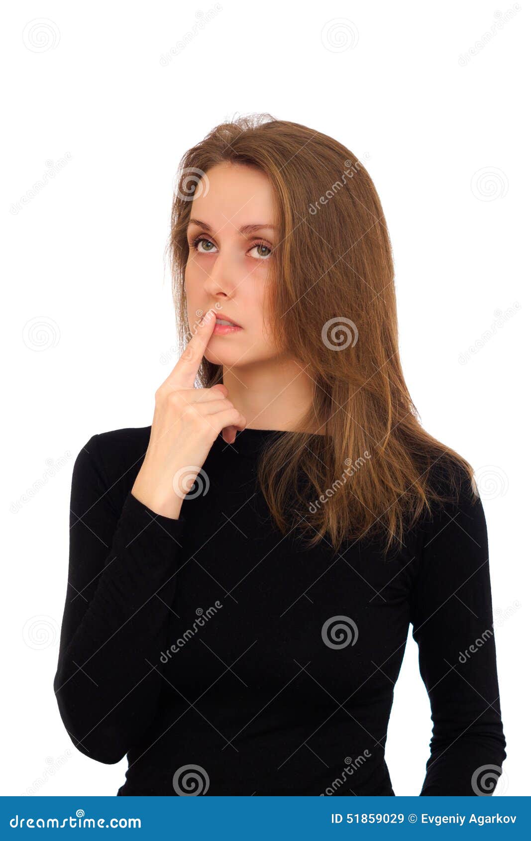 Femme perplexe image stock. Image du croyez, concept - 51859029