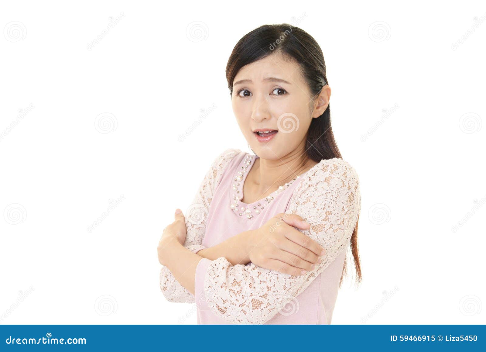 Femme qui a des ennuis image stock. Image du modèle, visage - 59466915