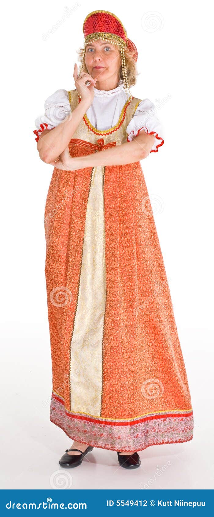 Femme russe photo stock. Image du vêtement, action, femme - 5549412