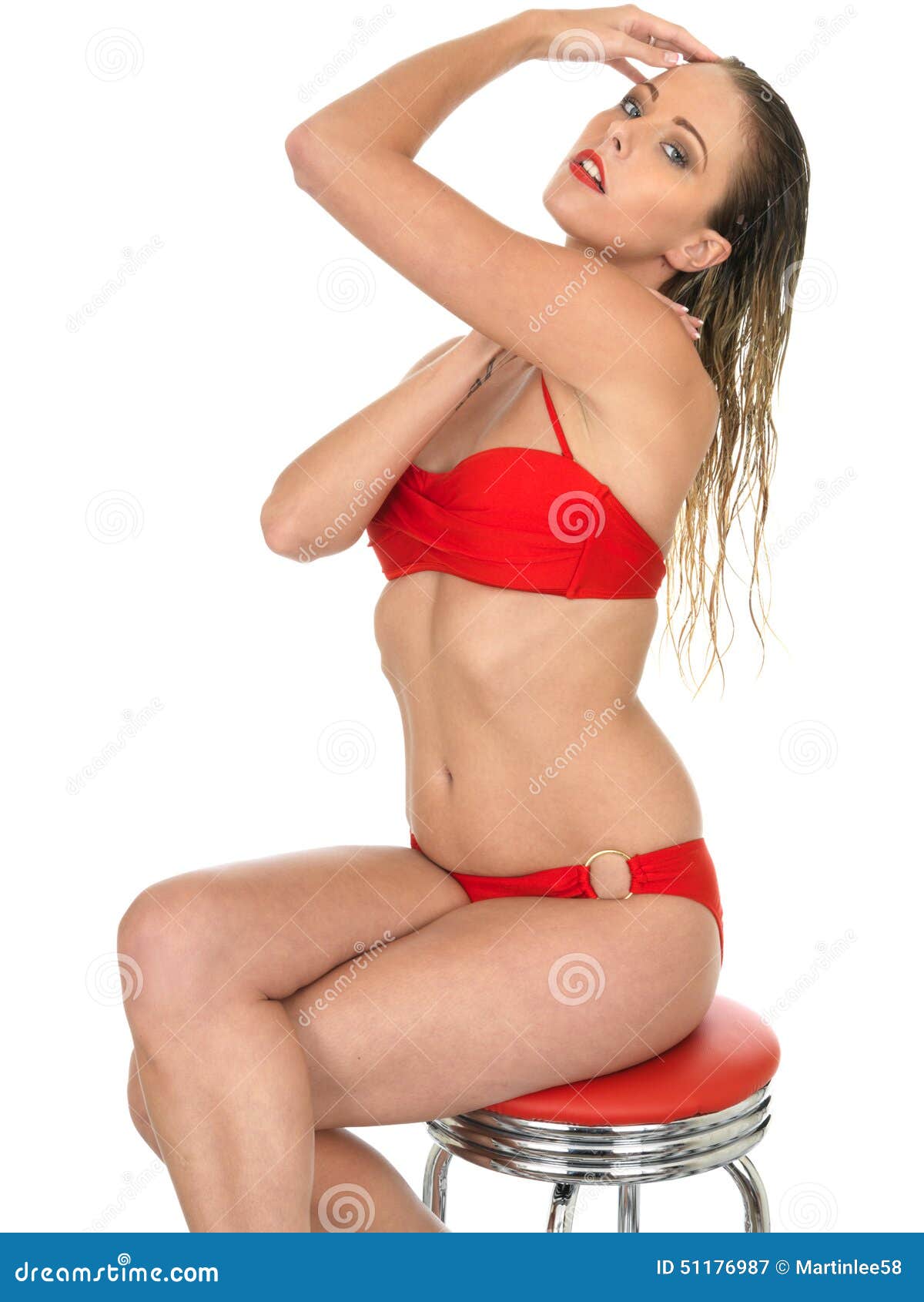 Femme Sexy Pin Up Model Dans Un Bikini Image Stock Image Du Modèle
