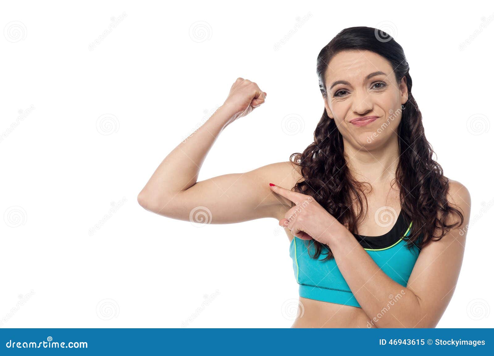 Femme Sportive Montrant Son Biceps Image stock - Image du muscles ...