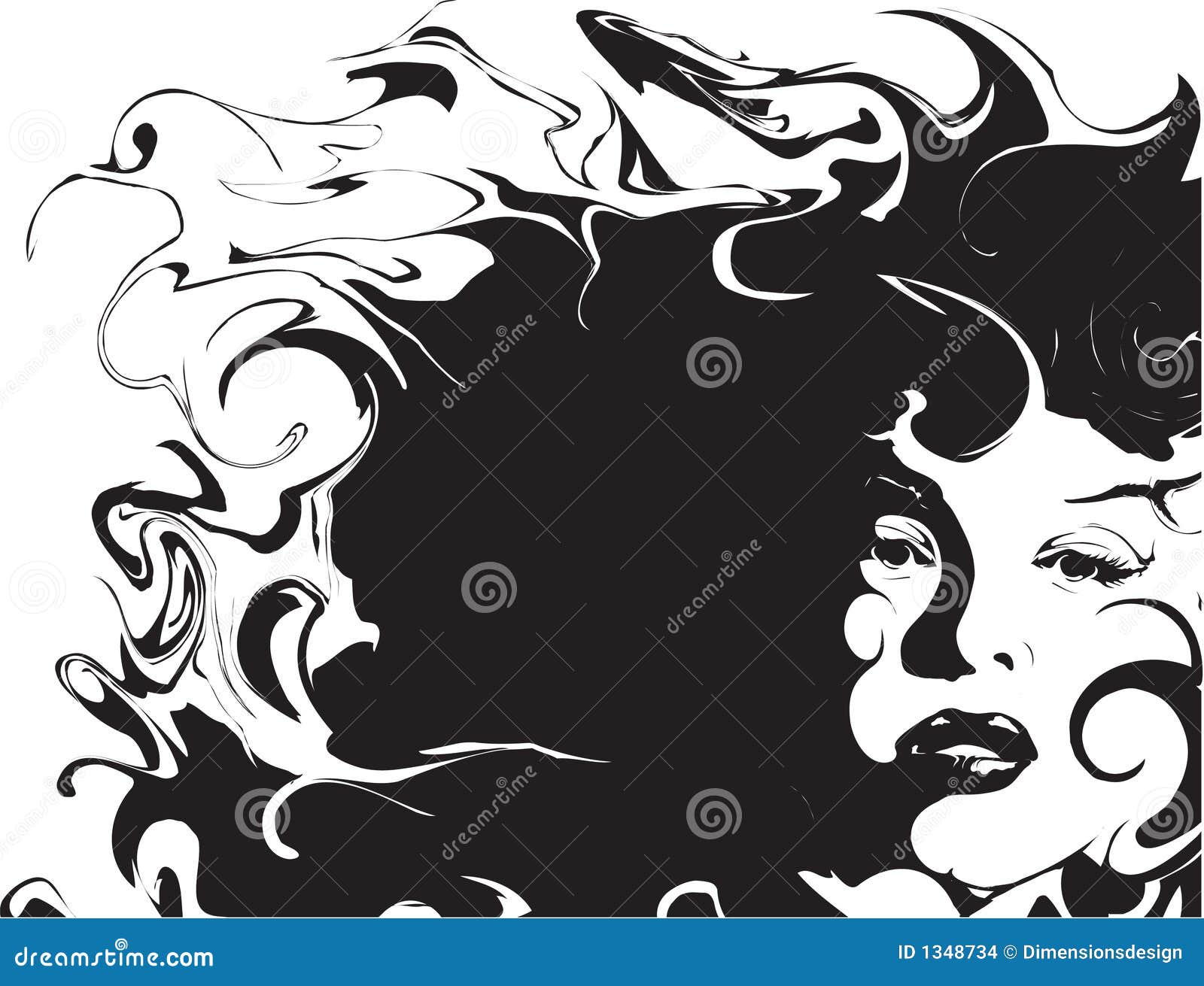 Femme velu illustration de vecteur. Illustration du femelle - 1348734