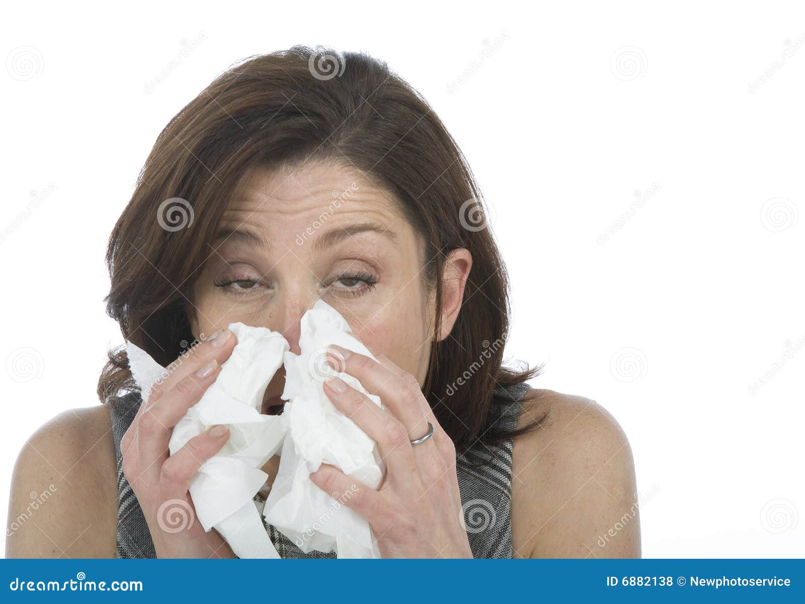 Femmes avec des allergies photo stock. Image du triste - 6882138