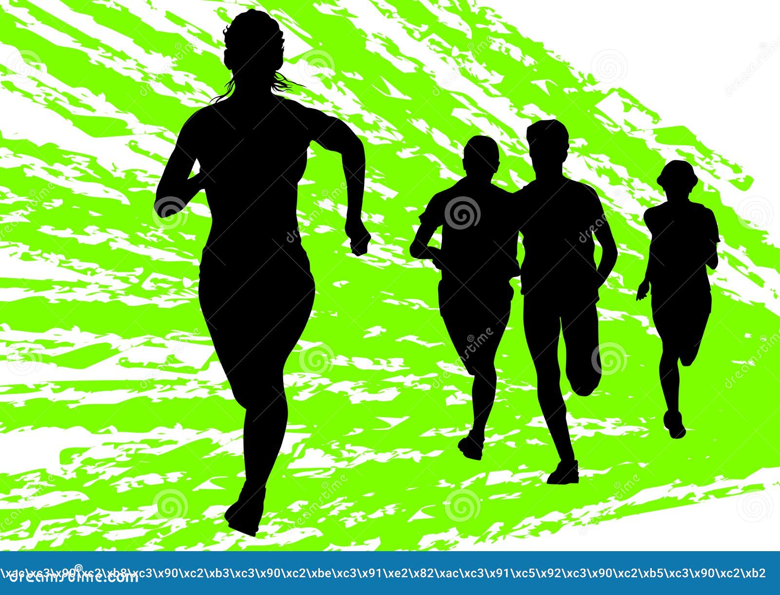 Femmes en fuite illustration de vecteur. Illustration du isolement ...