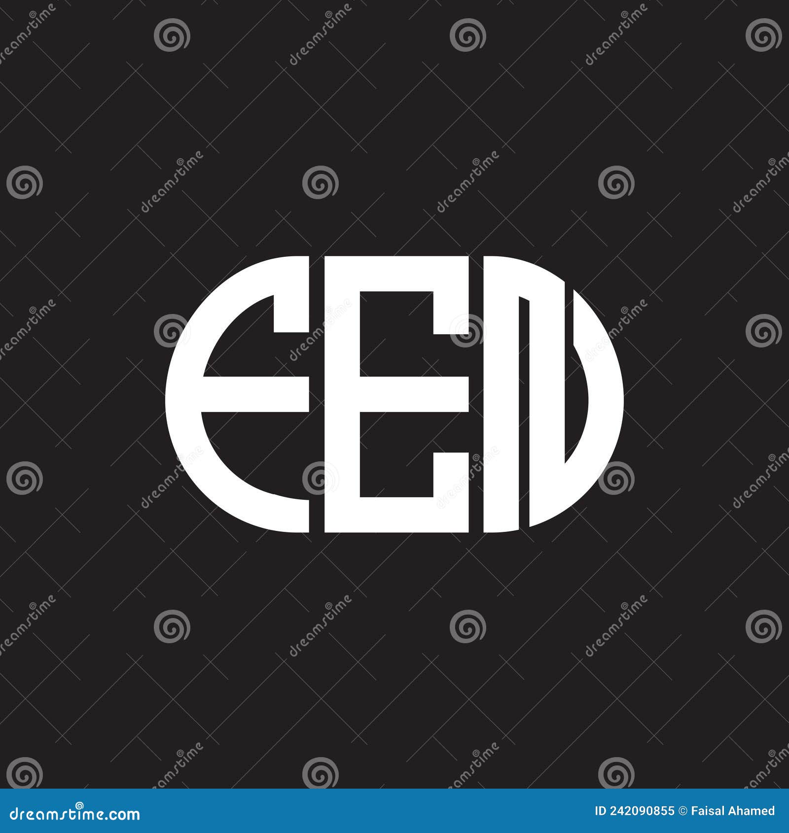 FEN Letter Logo Design on Black Background. FEN Creative Initials ...