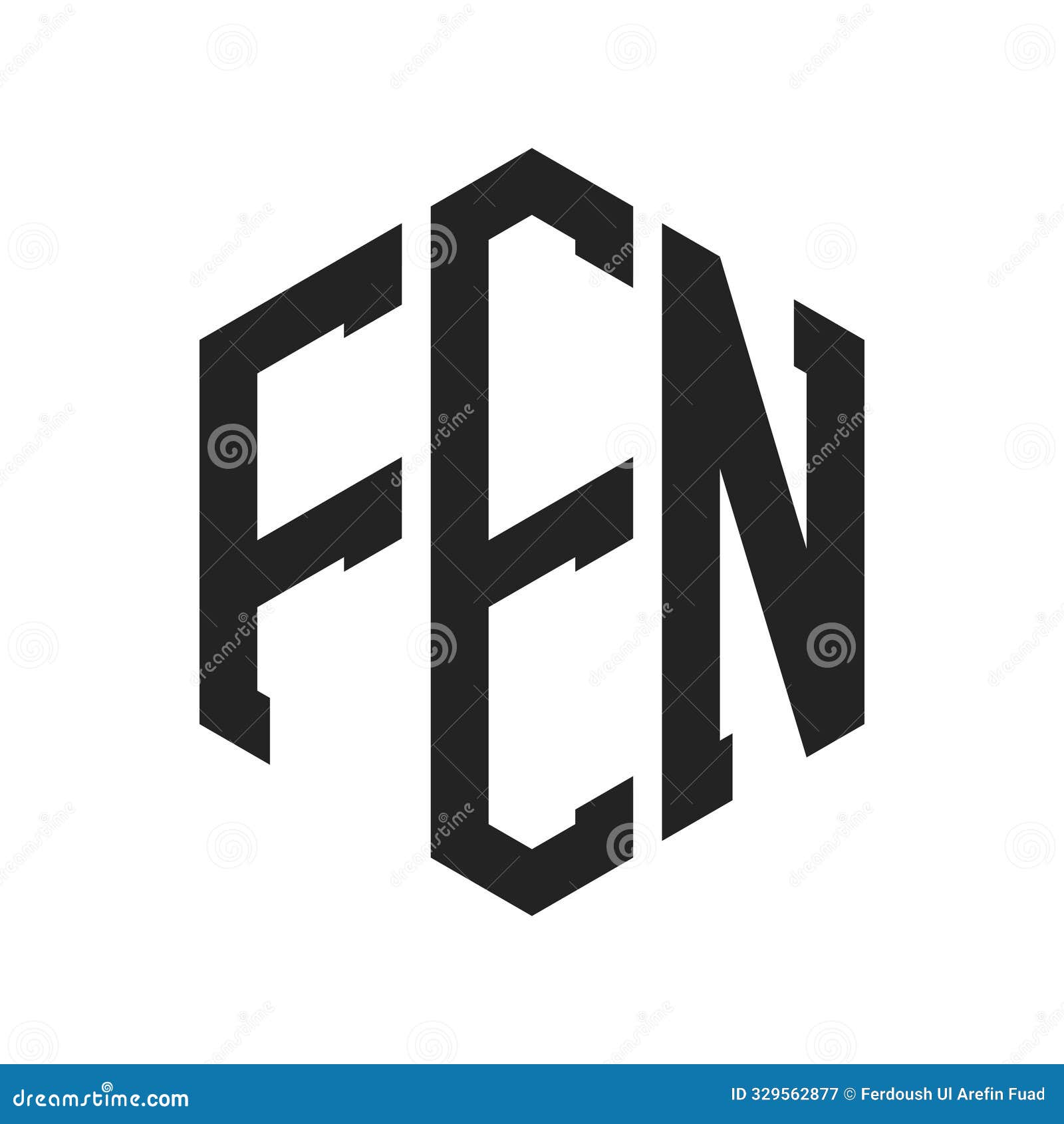FEN Logo Design. Initial Letter FEN Monogram Logo Using Hexagon Shape ...