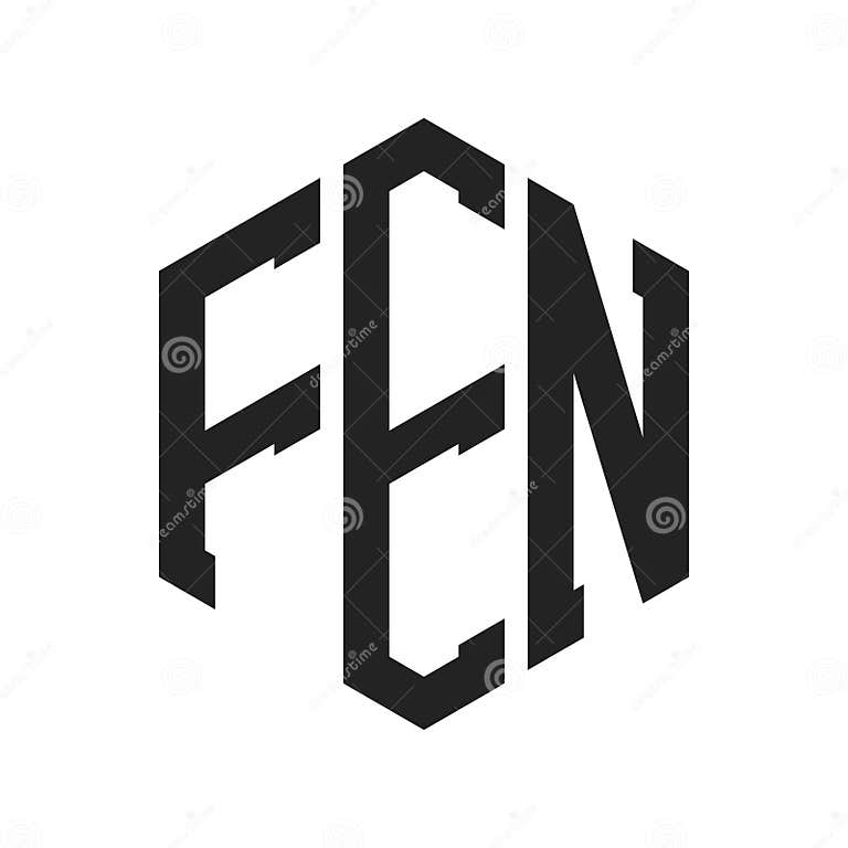 FEN Logo Design. Initial Letter FEN Monogram Logo Using Hexagon Shape ...
