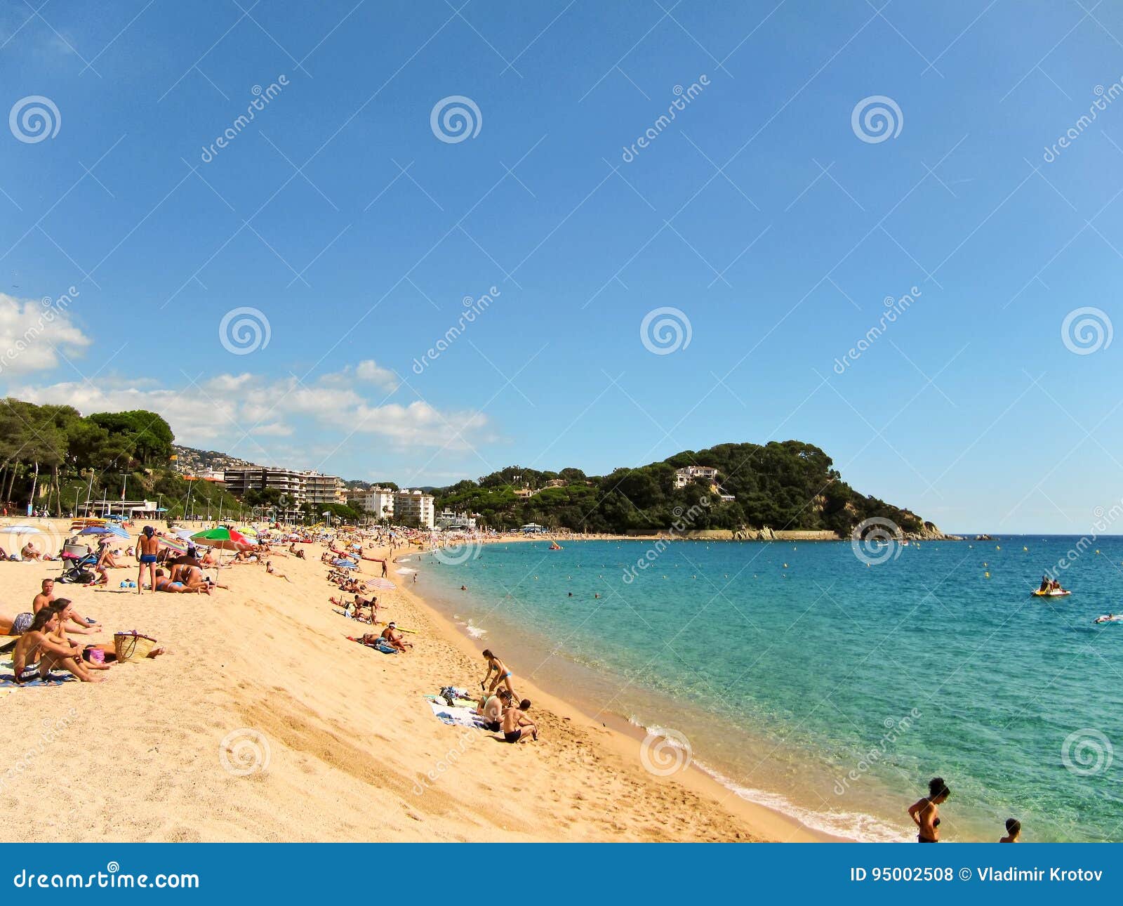 Fenals-Strand in Lloret De Mar, Spanien Redaktionelles Stockfoto - Bild ...