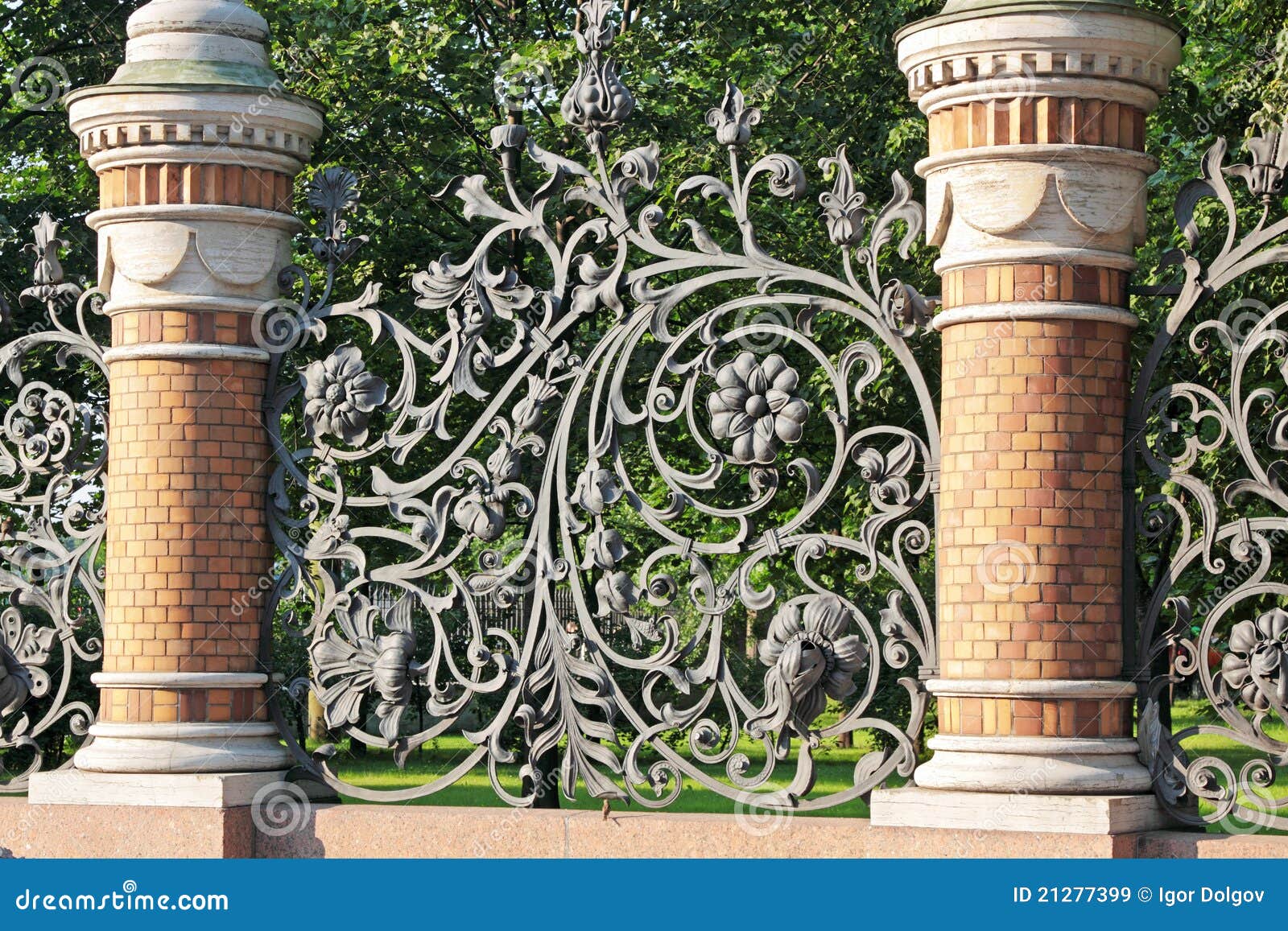 Fence stock image. Image of city, columns, style, steel - 21277399