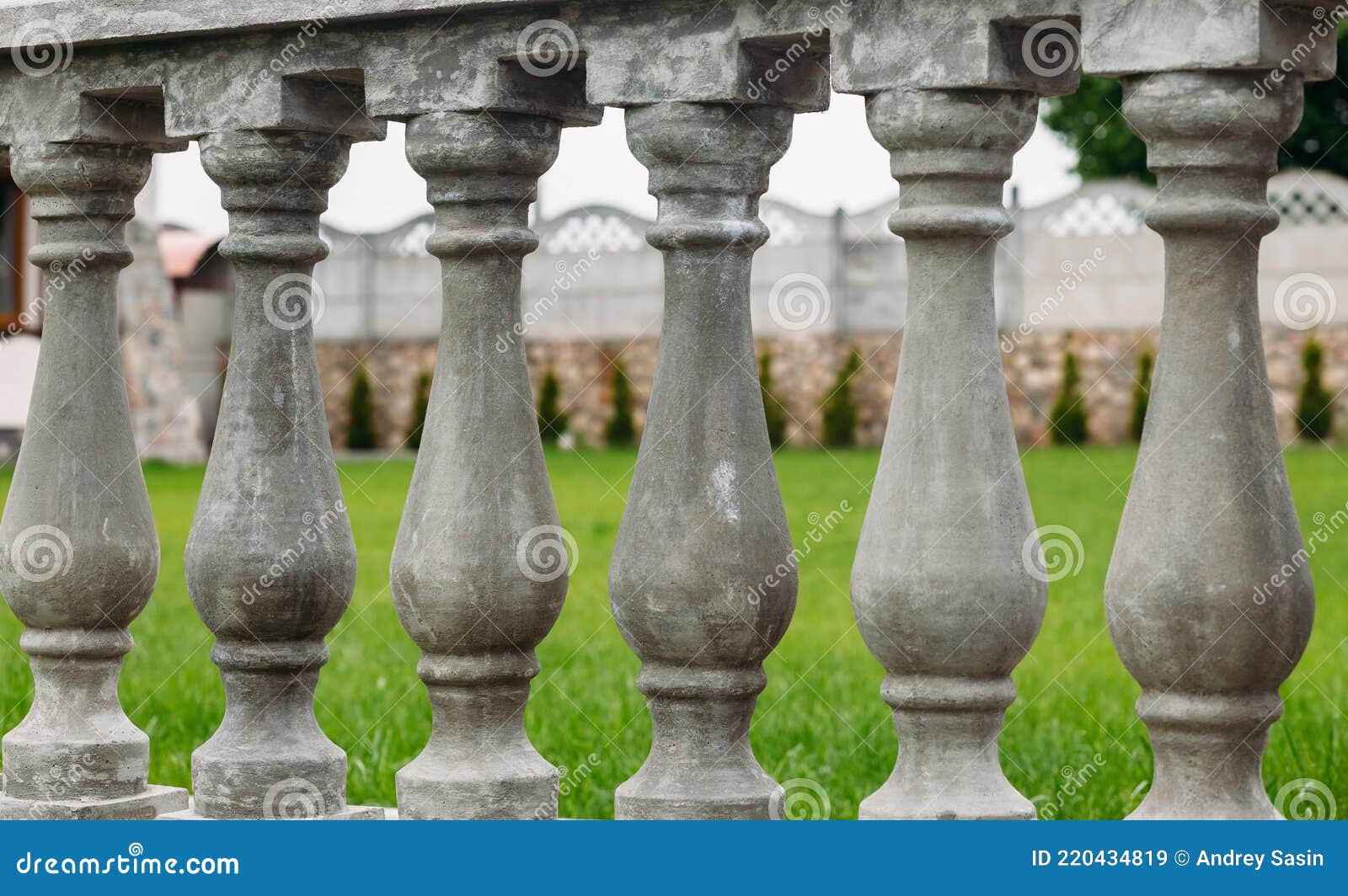Fence, Fence Balustrade in Baroque Style Stock Image - Image of wall ...