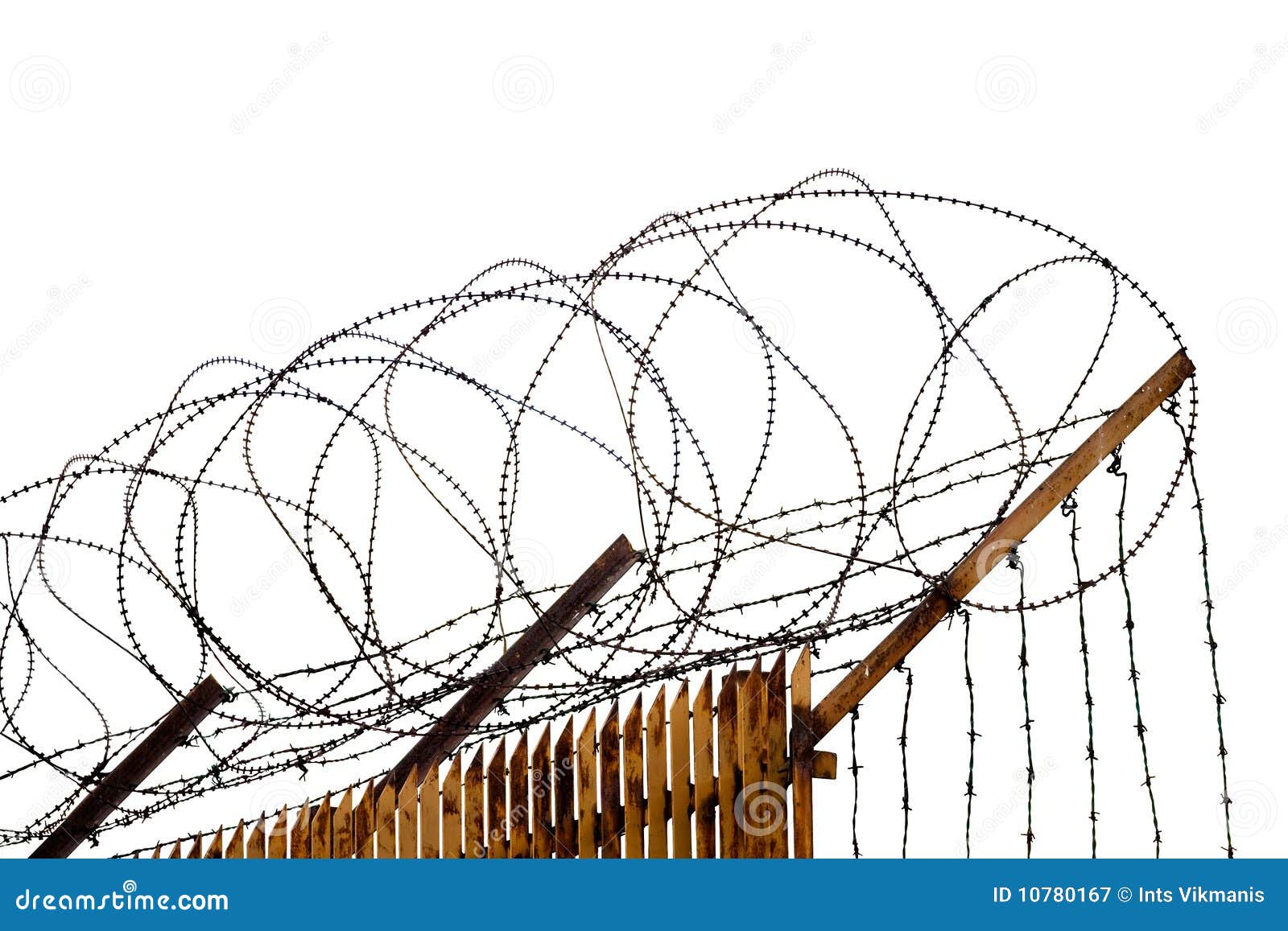 Fence with barbed wire stock image. Image of barb, barbed - 10780167