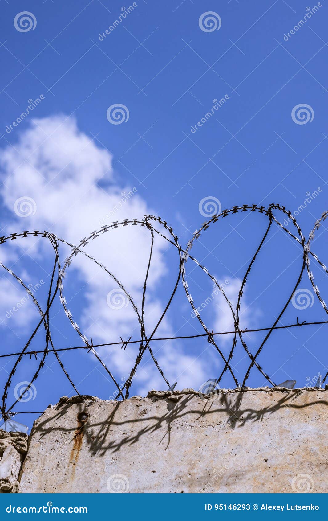 Fence with barbed wire stock image. Image of grey, background - 95146293