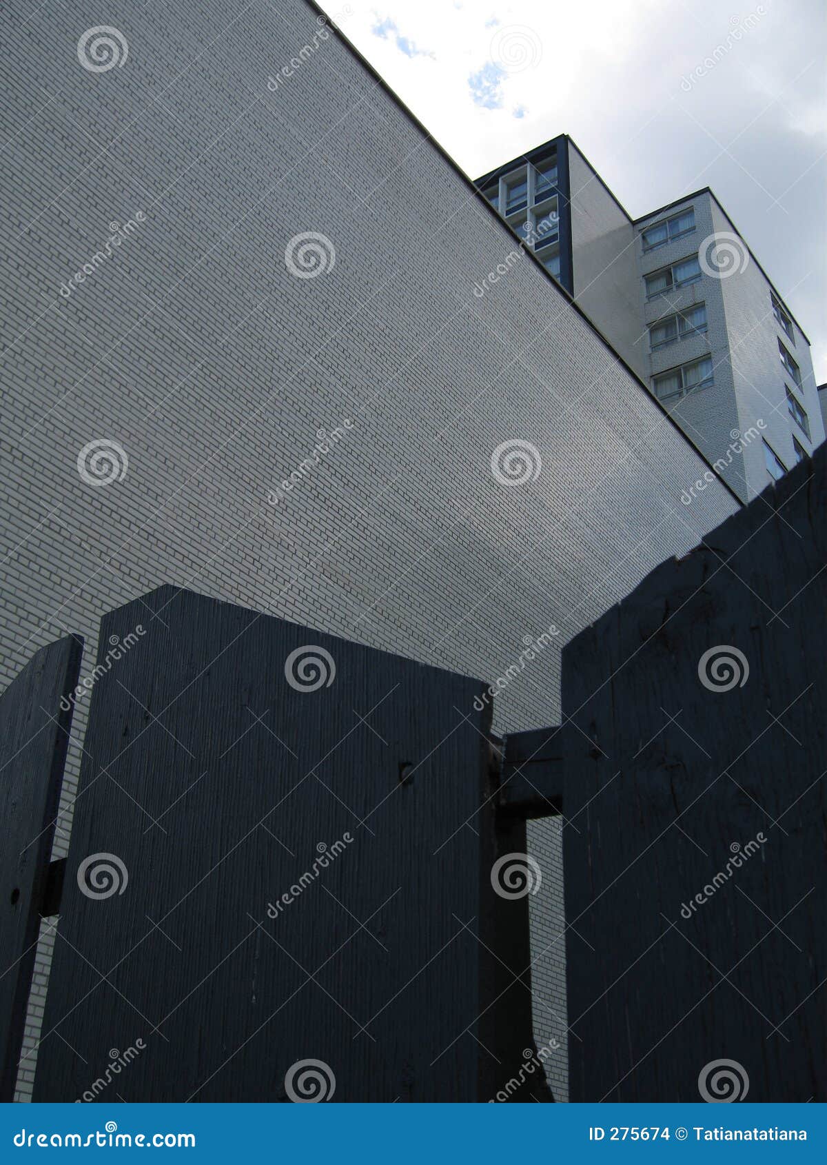 Fence with Building Abstract Stock Photo - Image of barrier, linear: 275674