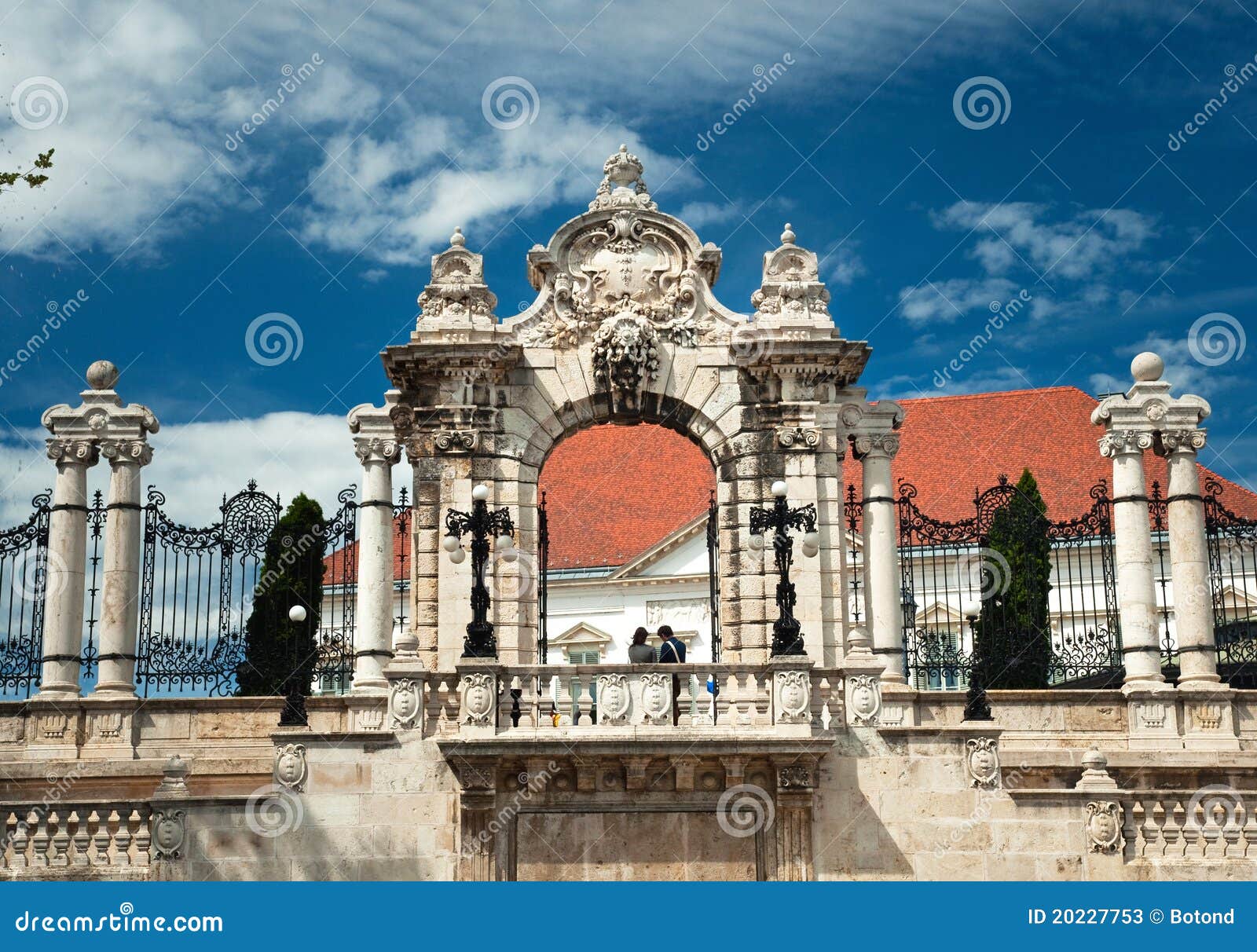 Fence of the castle stock image. Image of historic, buda - 20227753