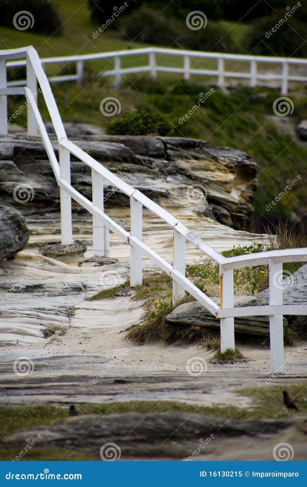 Fence on the cliff stock image. Image of handrail, landscape - 16130215