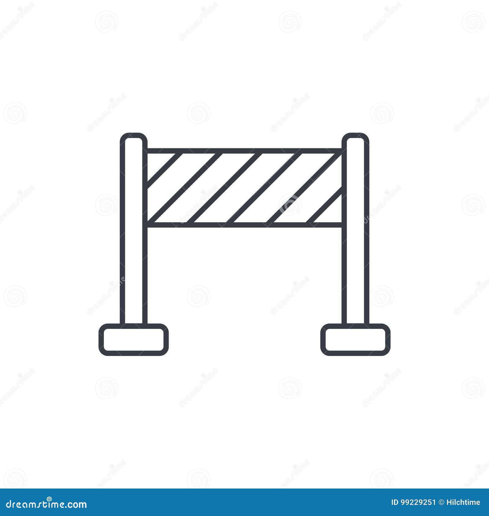 Fence Construction Thin Line Icon. Linear Vector Symbol Stock Vector ...