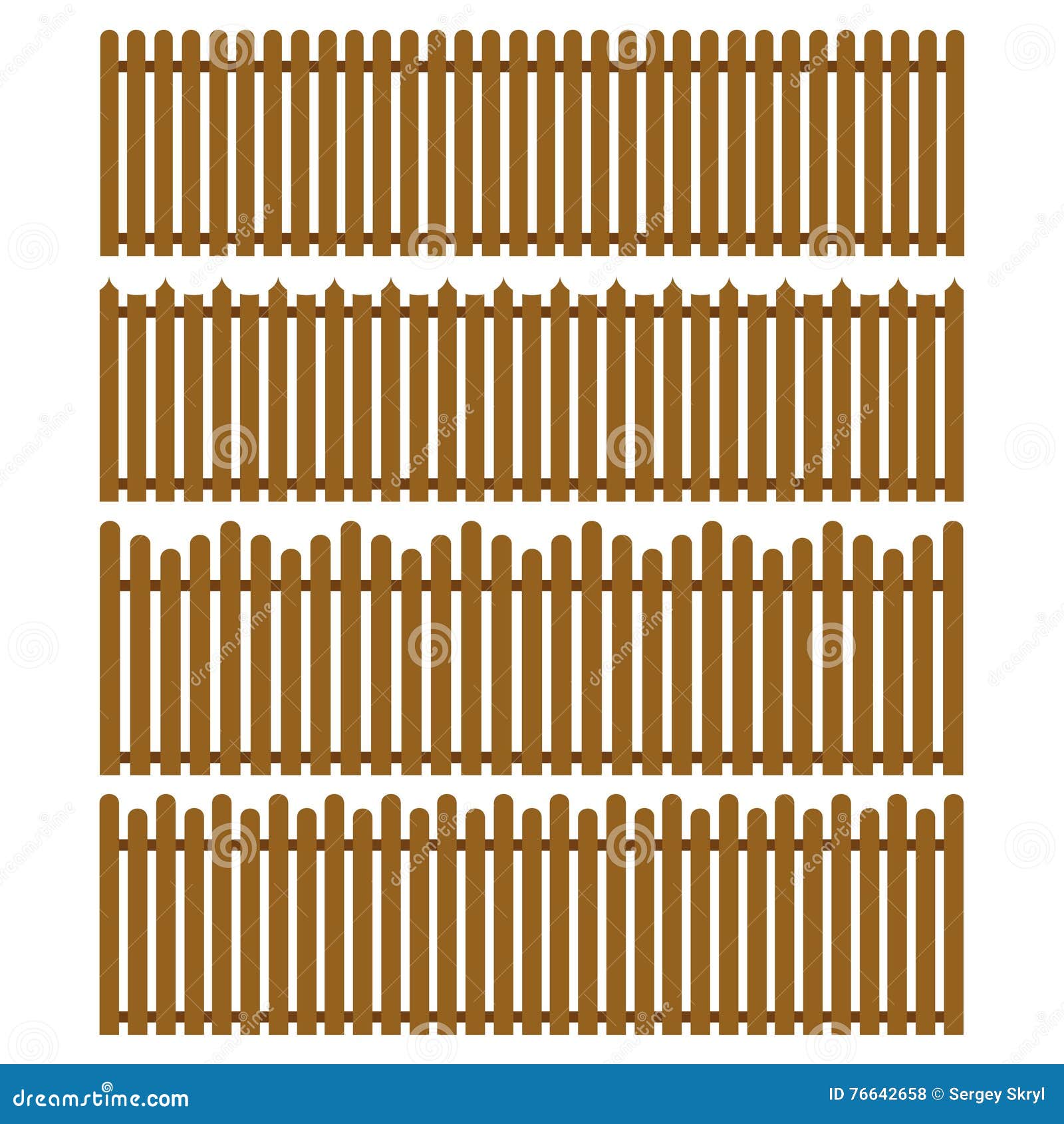Fence stock vector. Illustration of white, drawing, board - 76642658