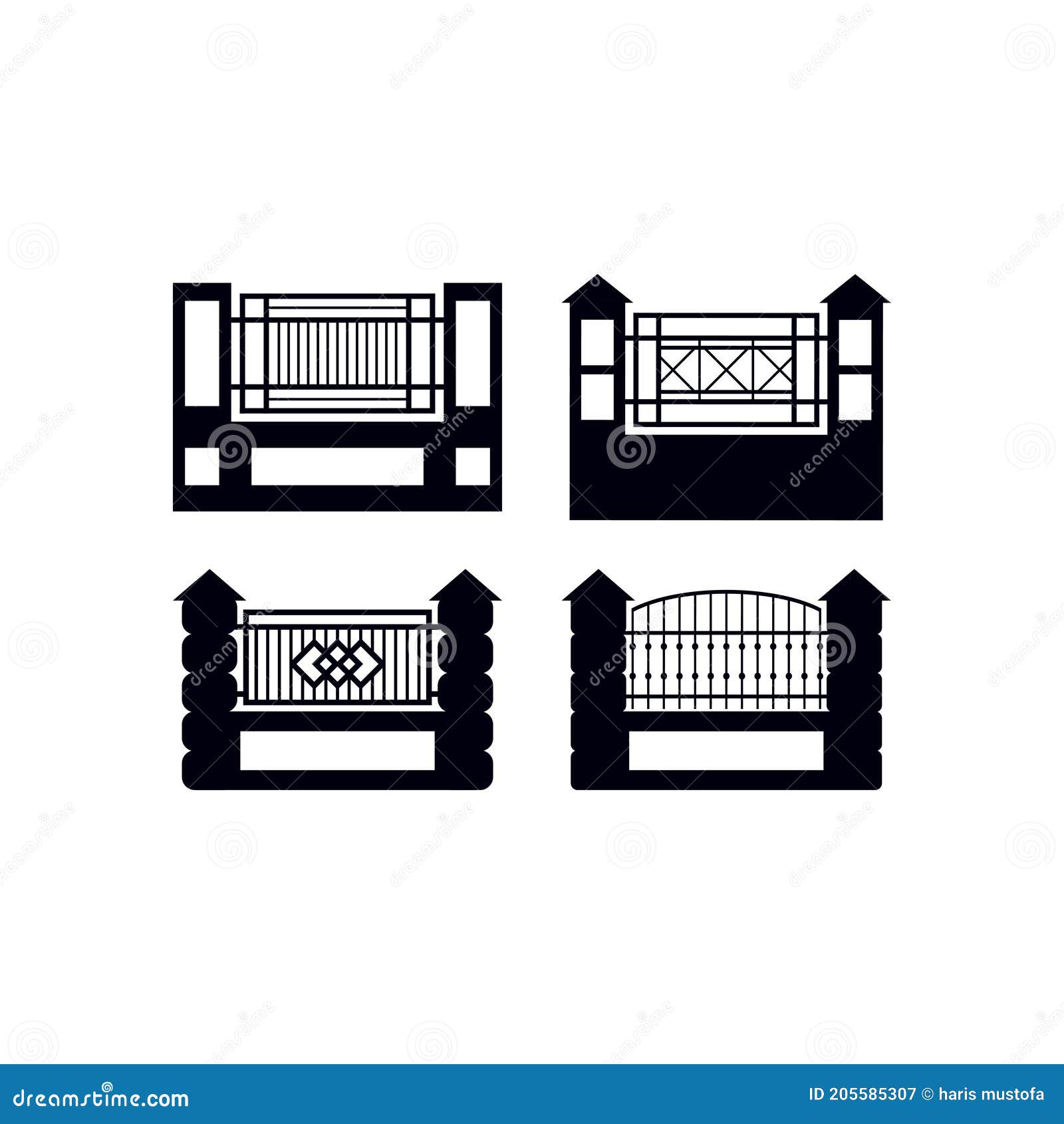 Fence Gate Icon Design Template Vector Isolated Illustration Stock ...