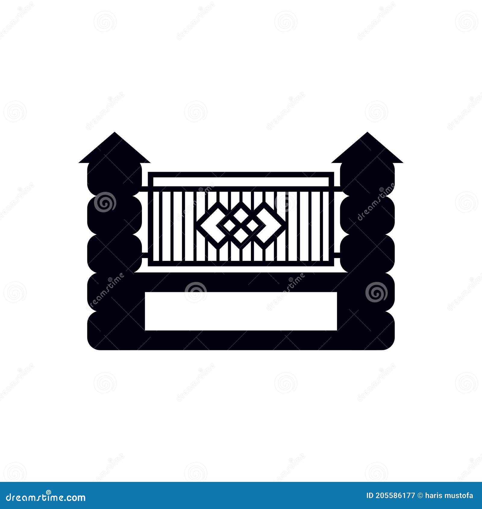 Fence Gate Icon Design Template Vector Isolated Illustration Stock ...
