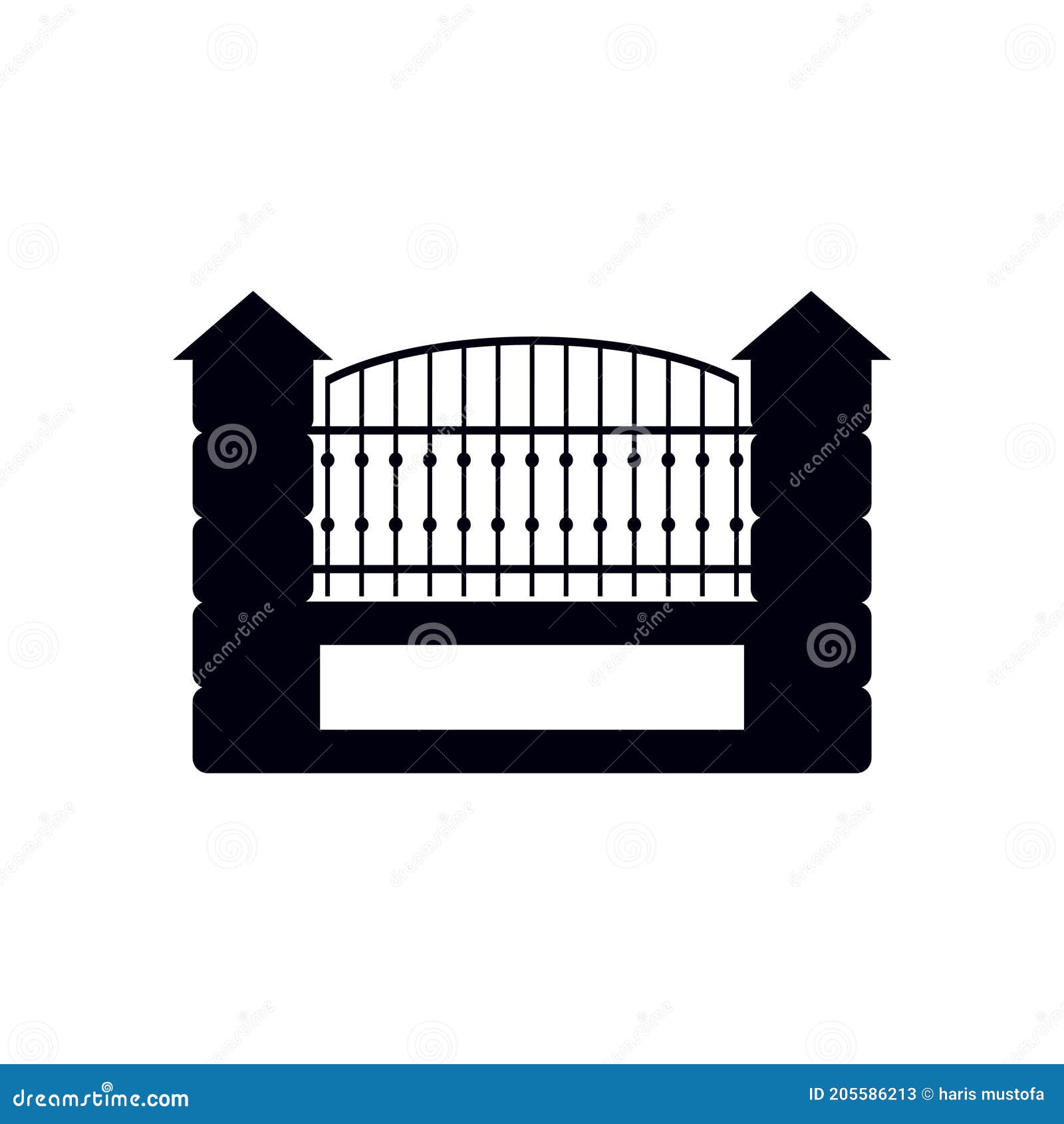 Fence Gate Icon Design Template Vector Isolated Illustration Stock ...