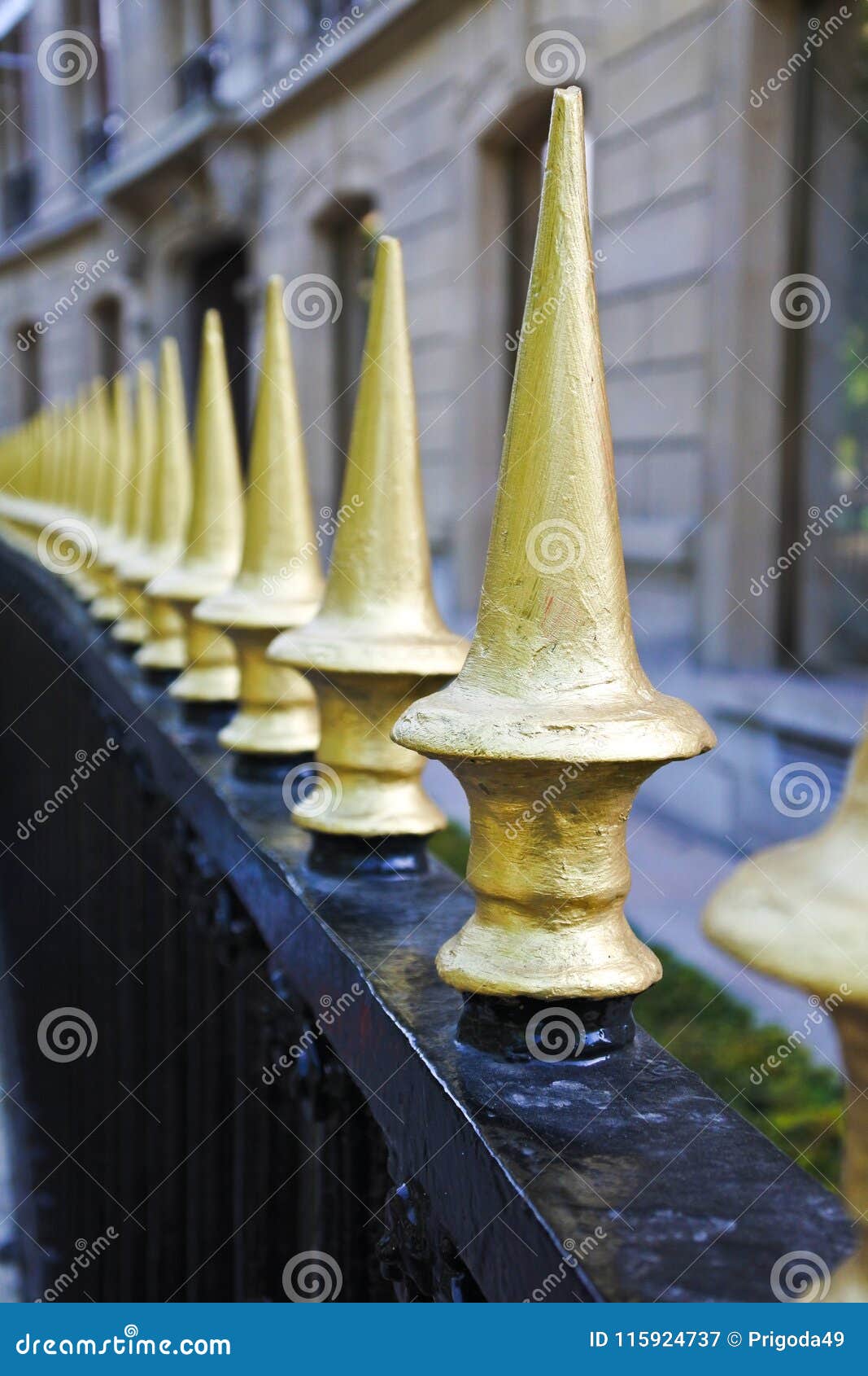 Fence in Paris stock image. Image of protect, fence - 115924737