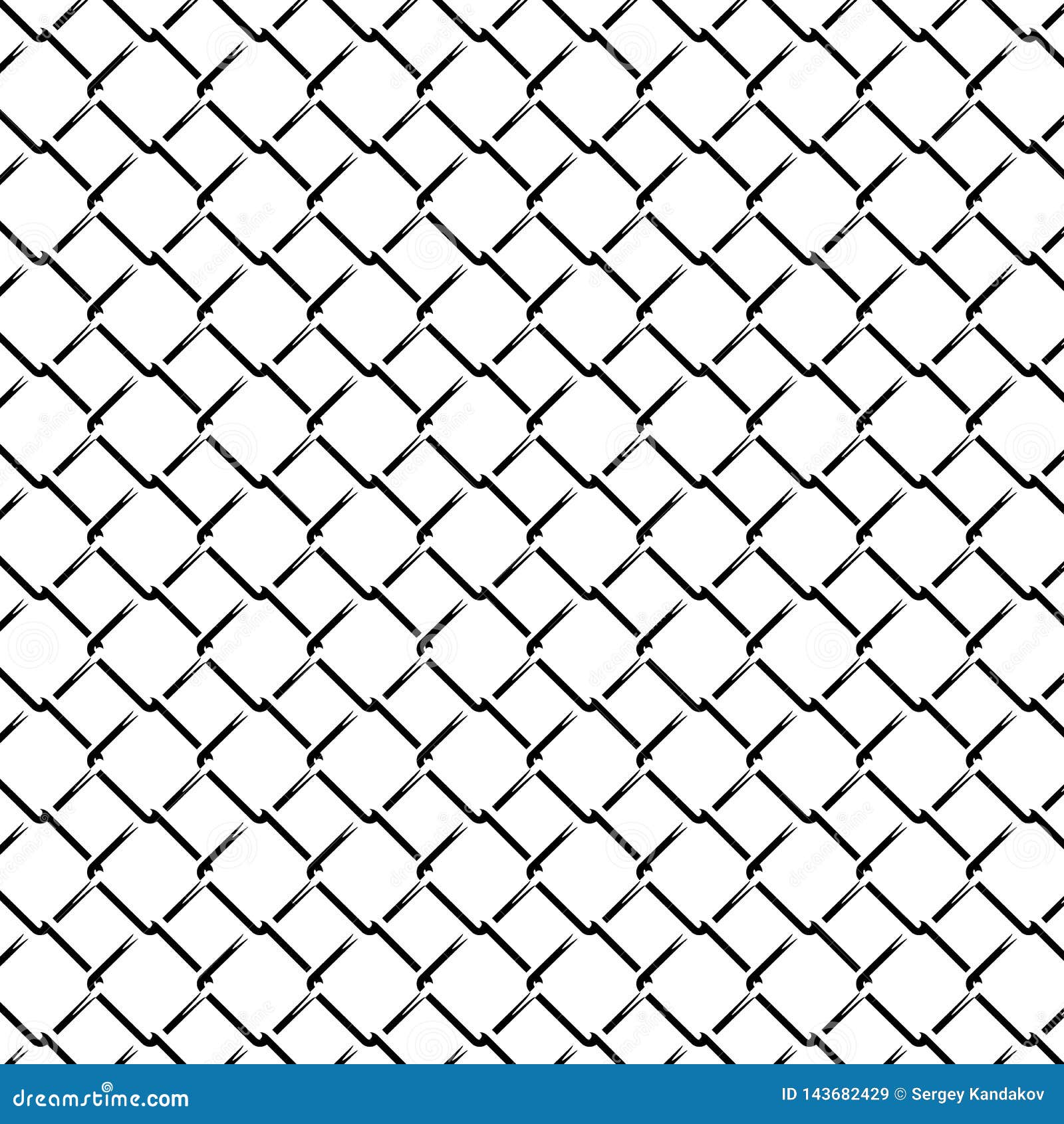 Fence Grid Monochrome Seamless Pattern Stock Vector - Illustration of ...