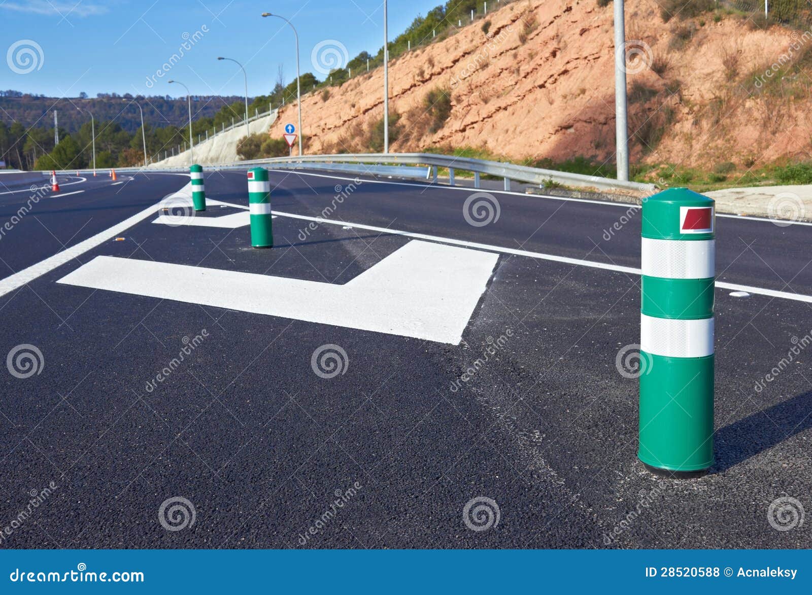 Fence on the highway stock photo. Image of police, direction - 28520588