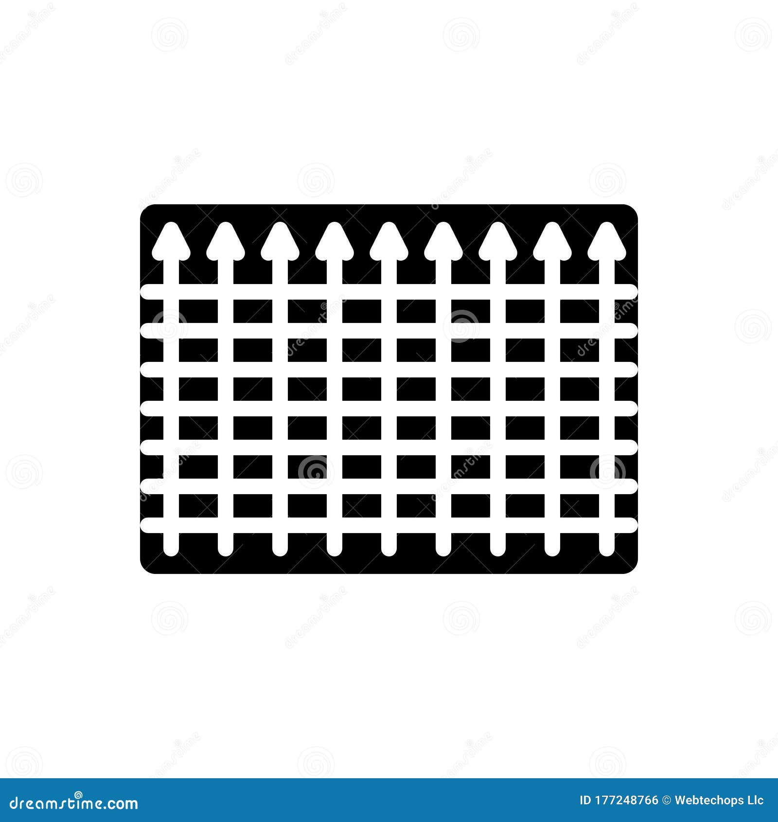 Black Solid Icon for Fence, Enclosure and Parapet Stock Vector ...