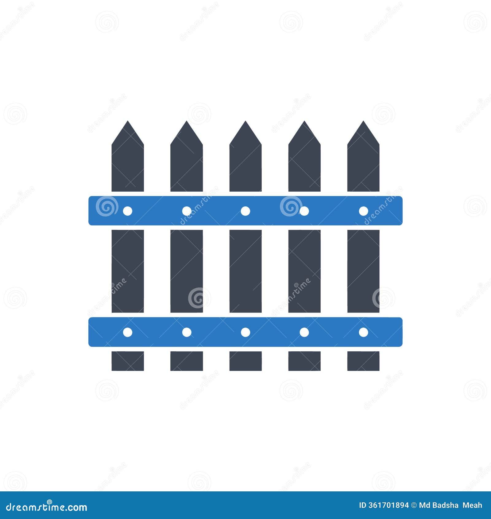 The Fence Icon. Paling Symbol. Flat Vector Illustration | CartoonDealer ...