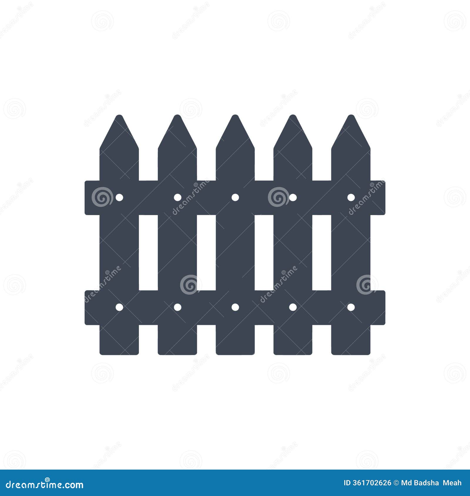 The Fence Icon. Paling Symbol. Flat Vector Illustration | CartoonDealer ...