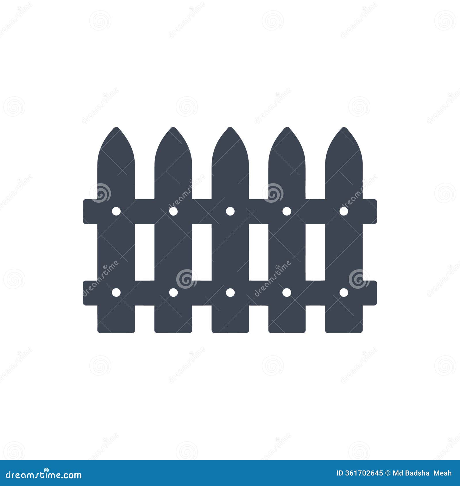 Fence Icon, Fencing, Picket, Railing, Grating, Stockade Cartoon Vector ...