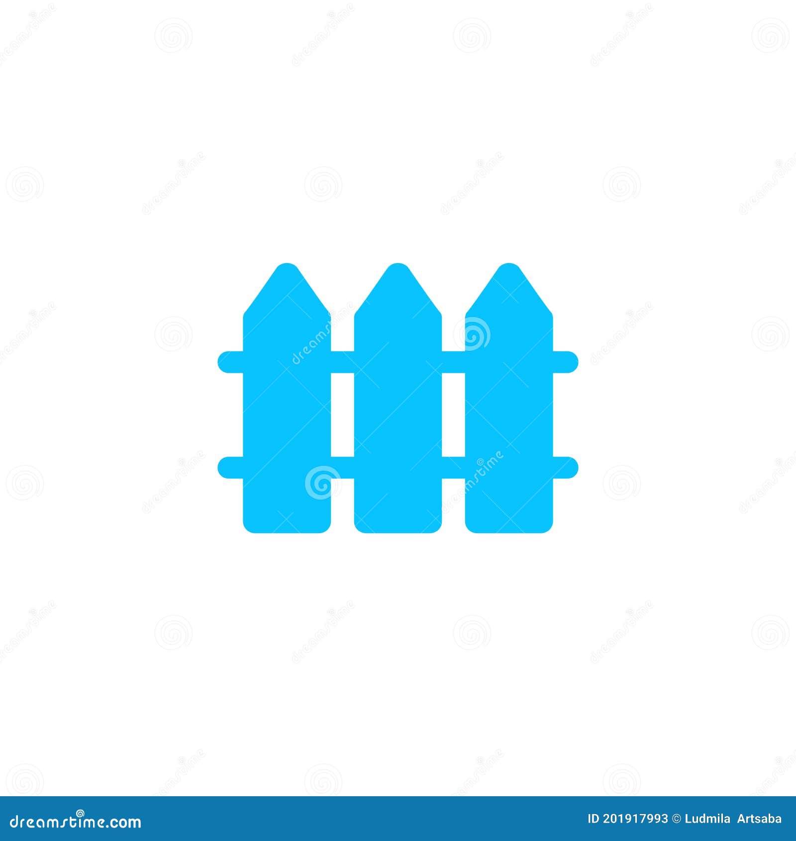 Fence icon flat stock illustration. Illustration of graphic - 201917993