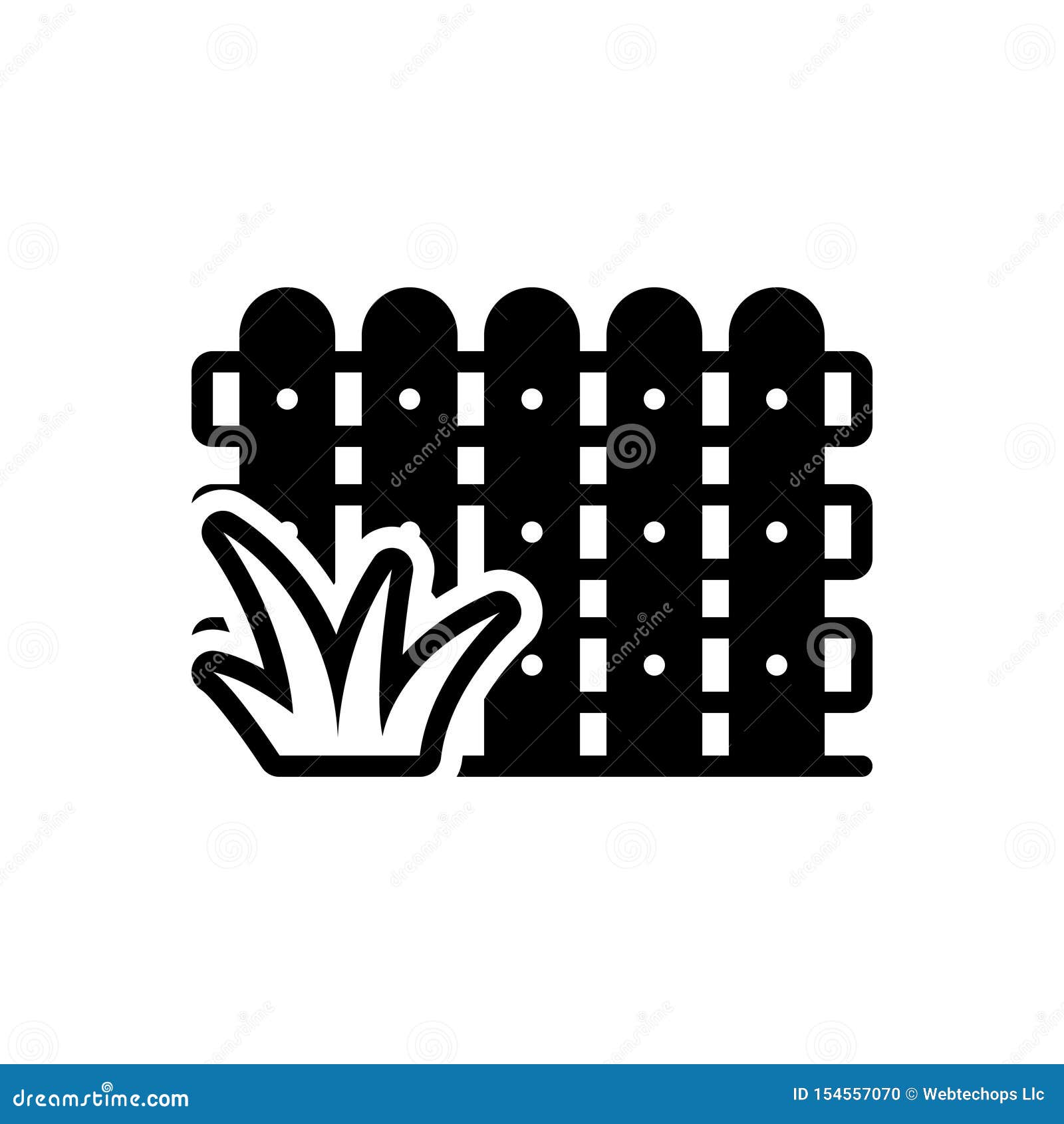 Black Solid Icon for Fence, Garden and Wood Stock Vector - Illustration ...