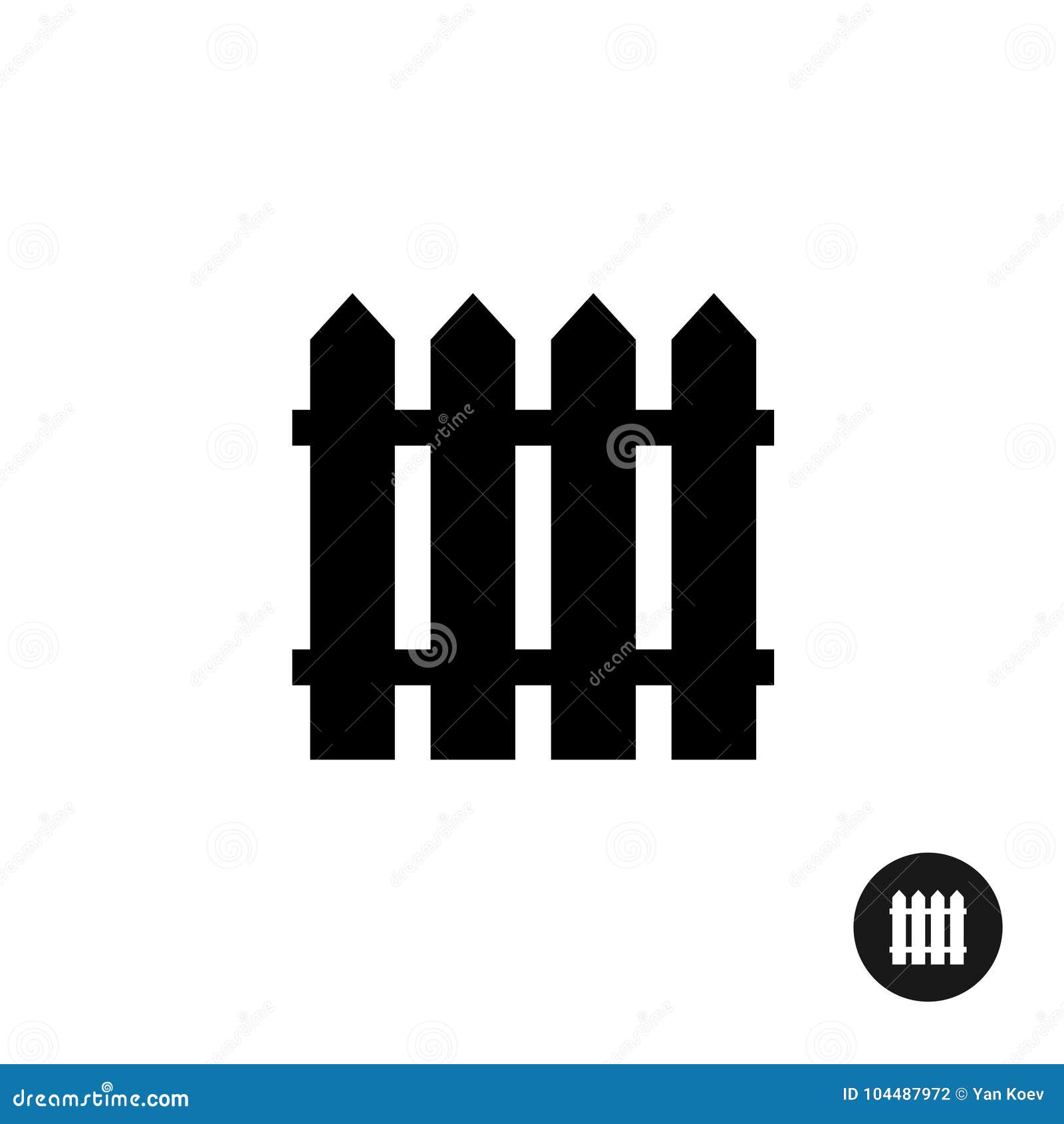 Fence Icon Vector. Paling Illustration Sign. Fencing Symbol. Hedge Logo ...