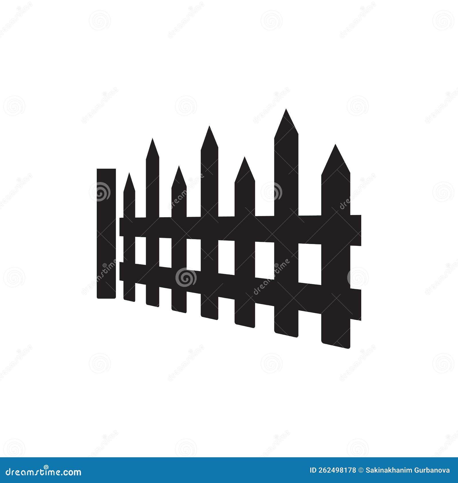 Fence Icon Trendy Flat Design Stock Illustration - Illustration of ...