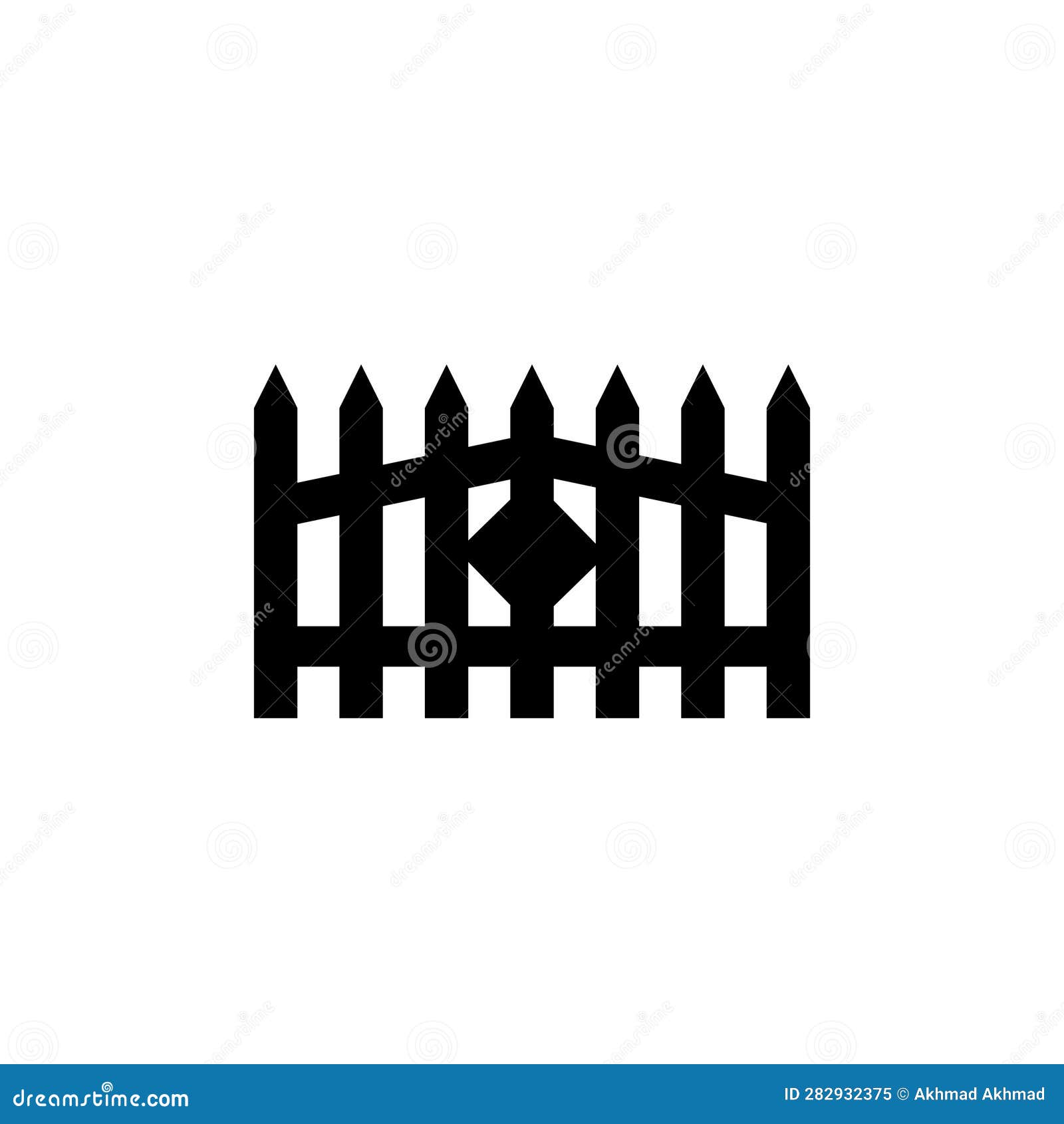 Fence icon stock vector. Illustration of outdoor, courtyard - 282932375